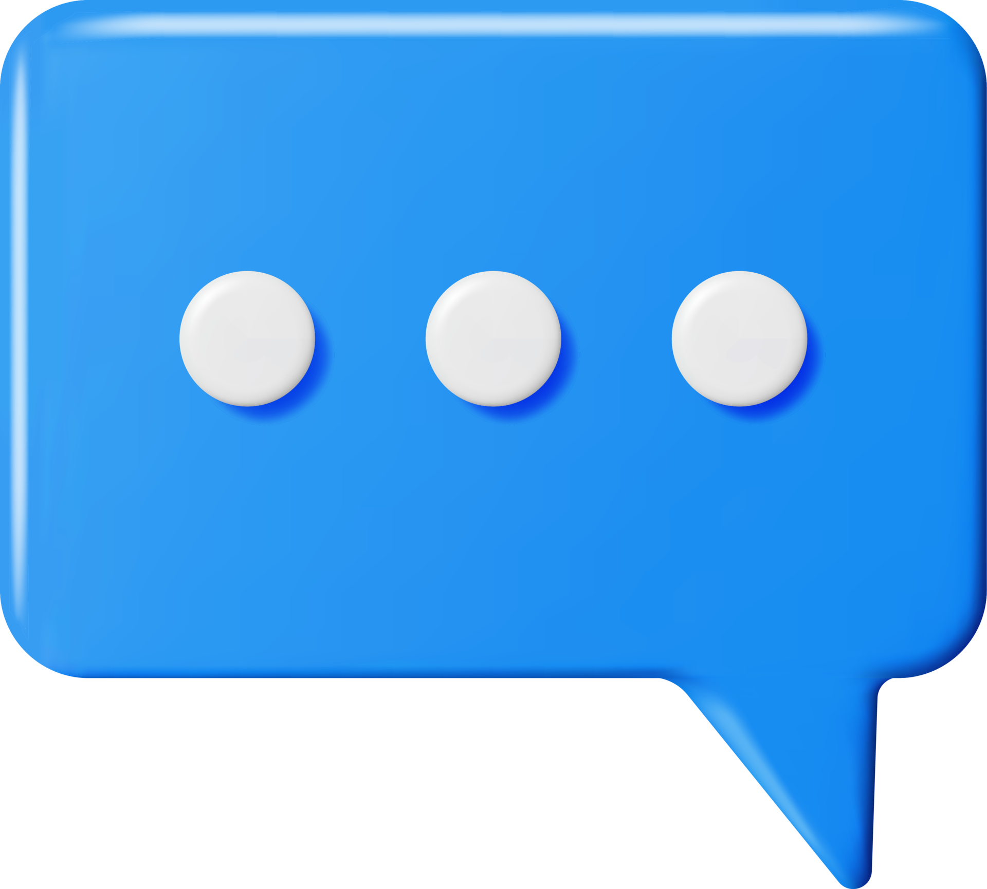 3D Blank Speech Bubble 35700229 PNG