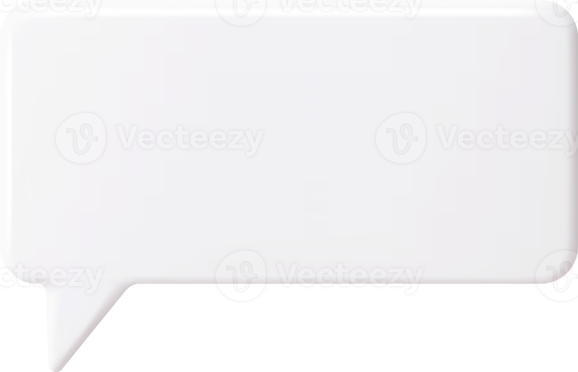 3D Blank Speech Bubble 35700248 PNG