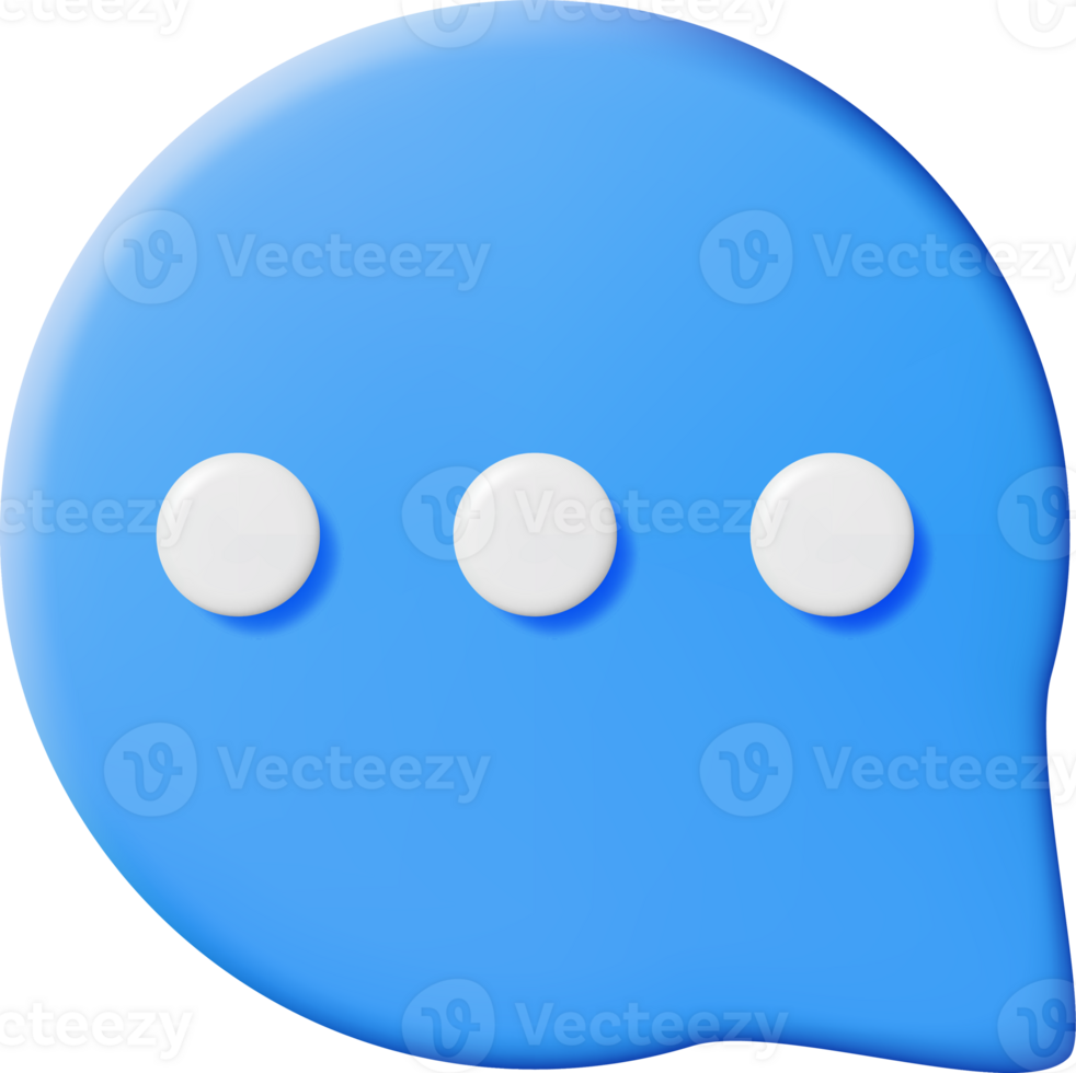 3D Blank Speech Bubble 35700285 PNG