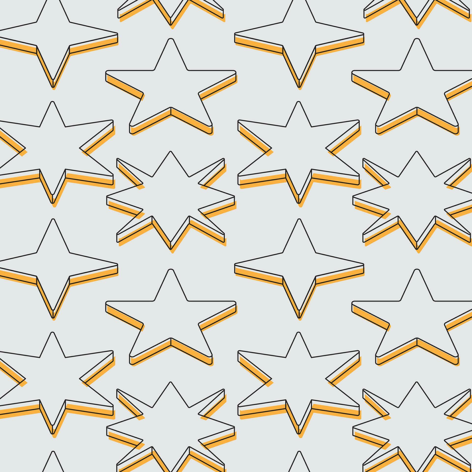2d isometric star shapes icon Pattern background Vector illustration ...