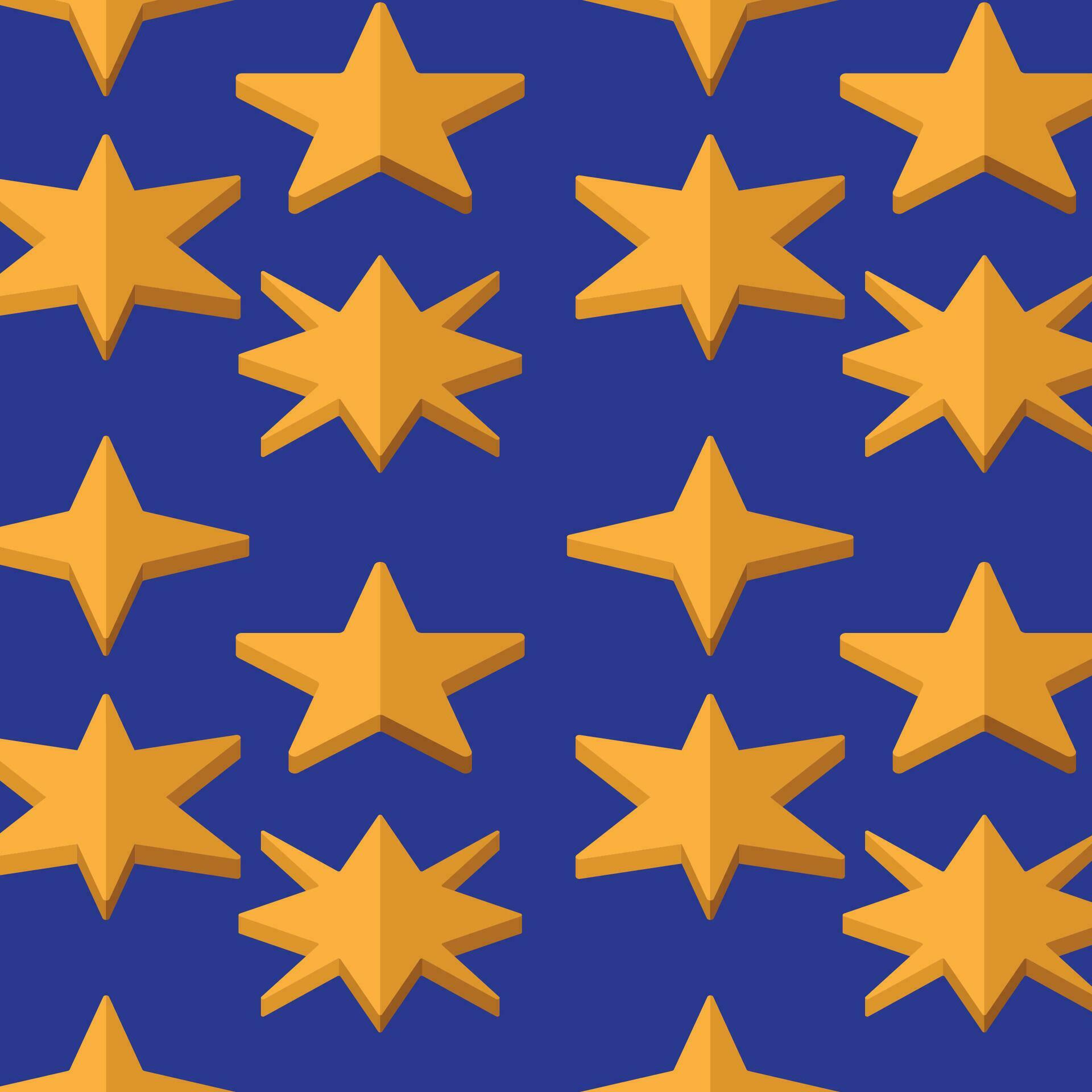 2d isometric star shapes icon Pattern background Vector illustration ...