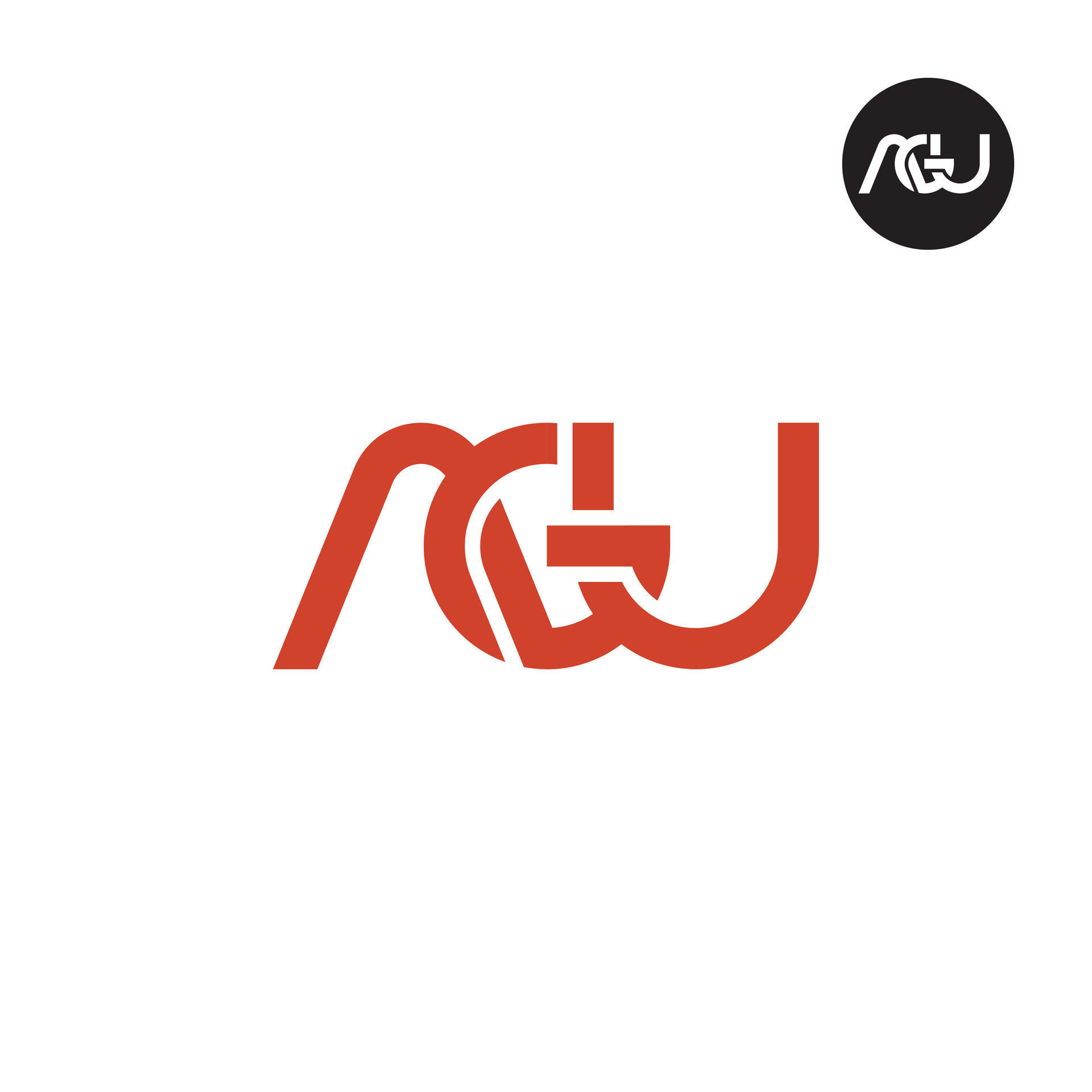 Letter AGU Monogram Logo Design 35702138 Vector Art at Vecteezy