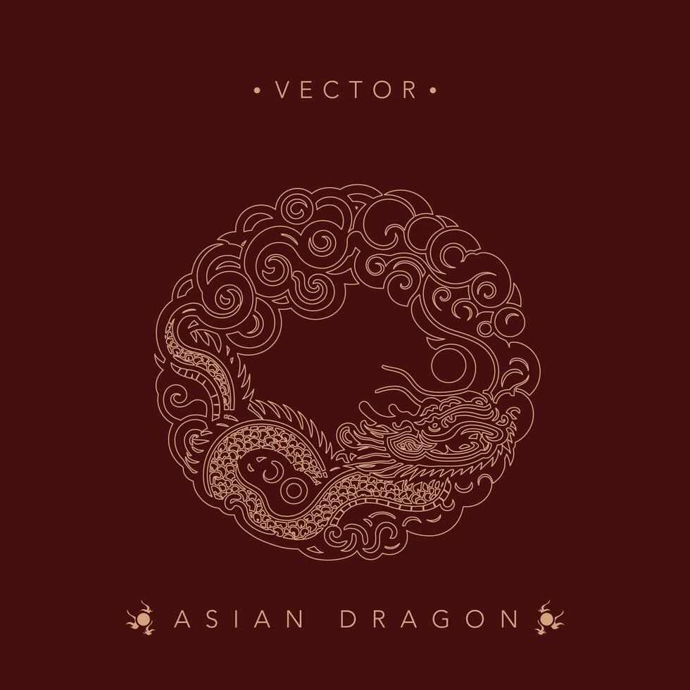 Stylized Asian Dragon in Circular Gold on Maroon 35702444 Vector Art at ... Stylized Asian Dragon in Circular Gold on Maroon 35702444 Vector Art at ...