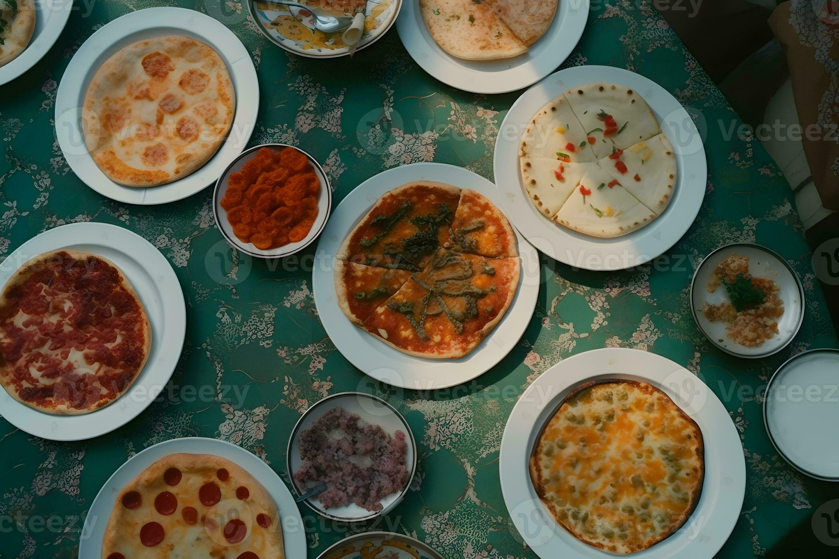 AI generated Many different types of pizza. Neural network AI generated ...