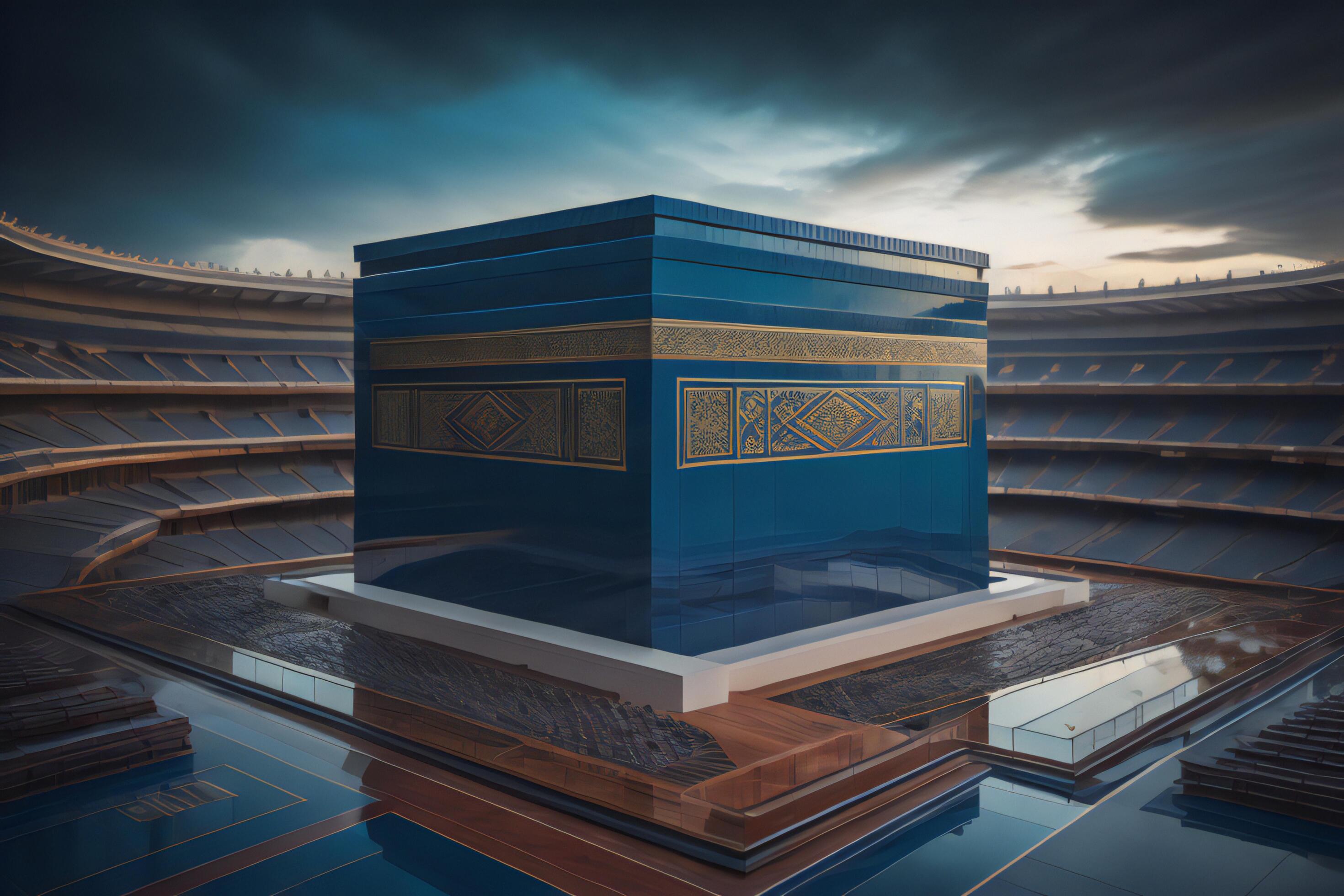 AI generated Illustration of islamic holy Kaaba. generative ai 35706827 ...
