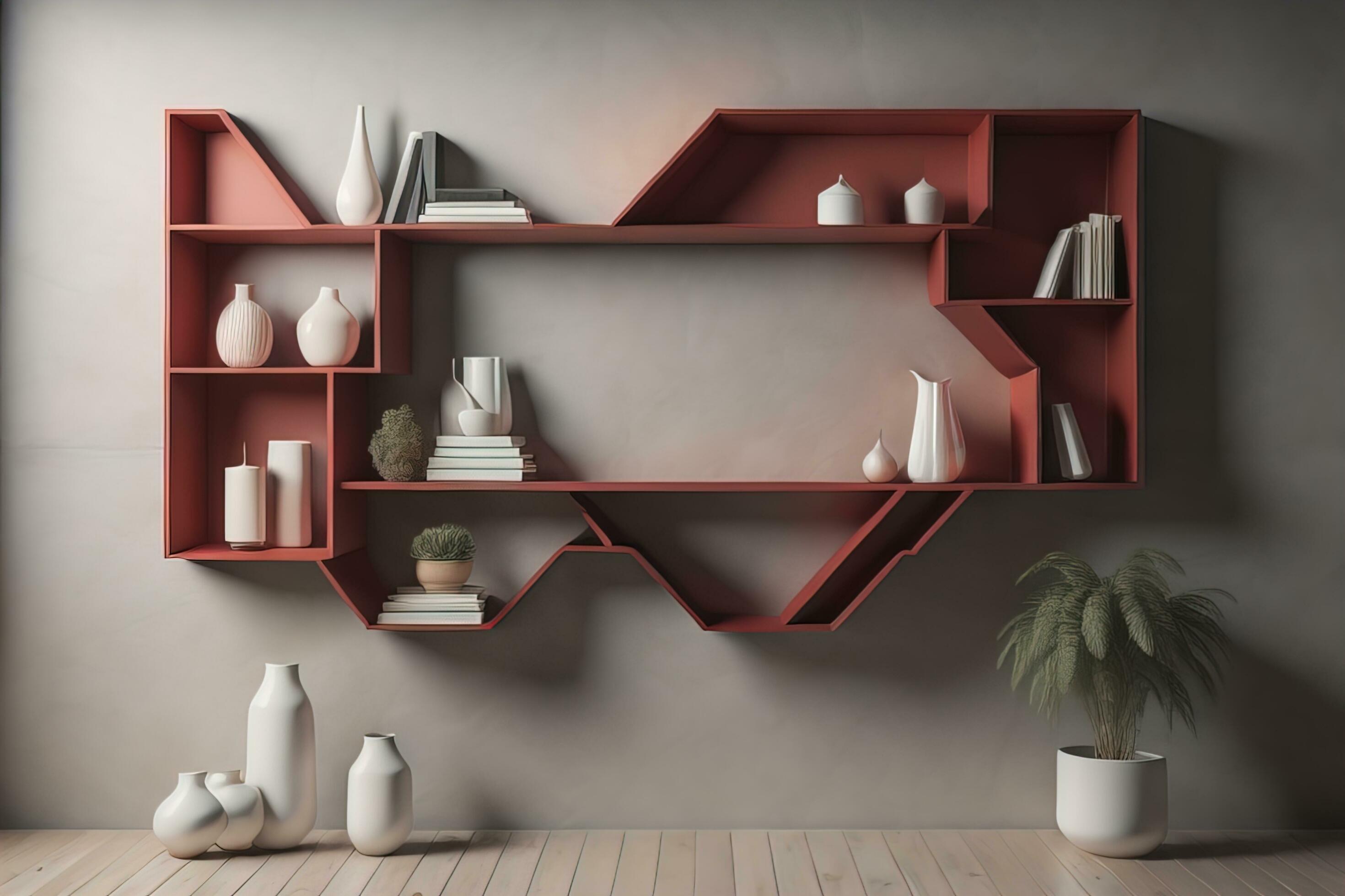 AI generated Bookshelf in scandinavian interior. ai generative 35707844 Stock Photo at Vecteezy