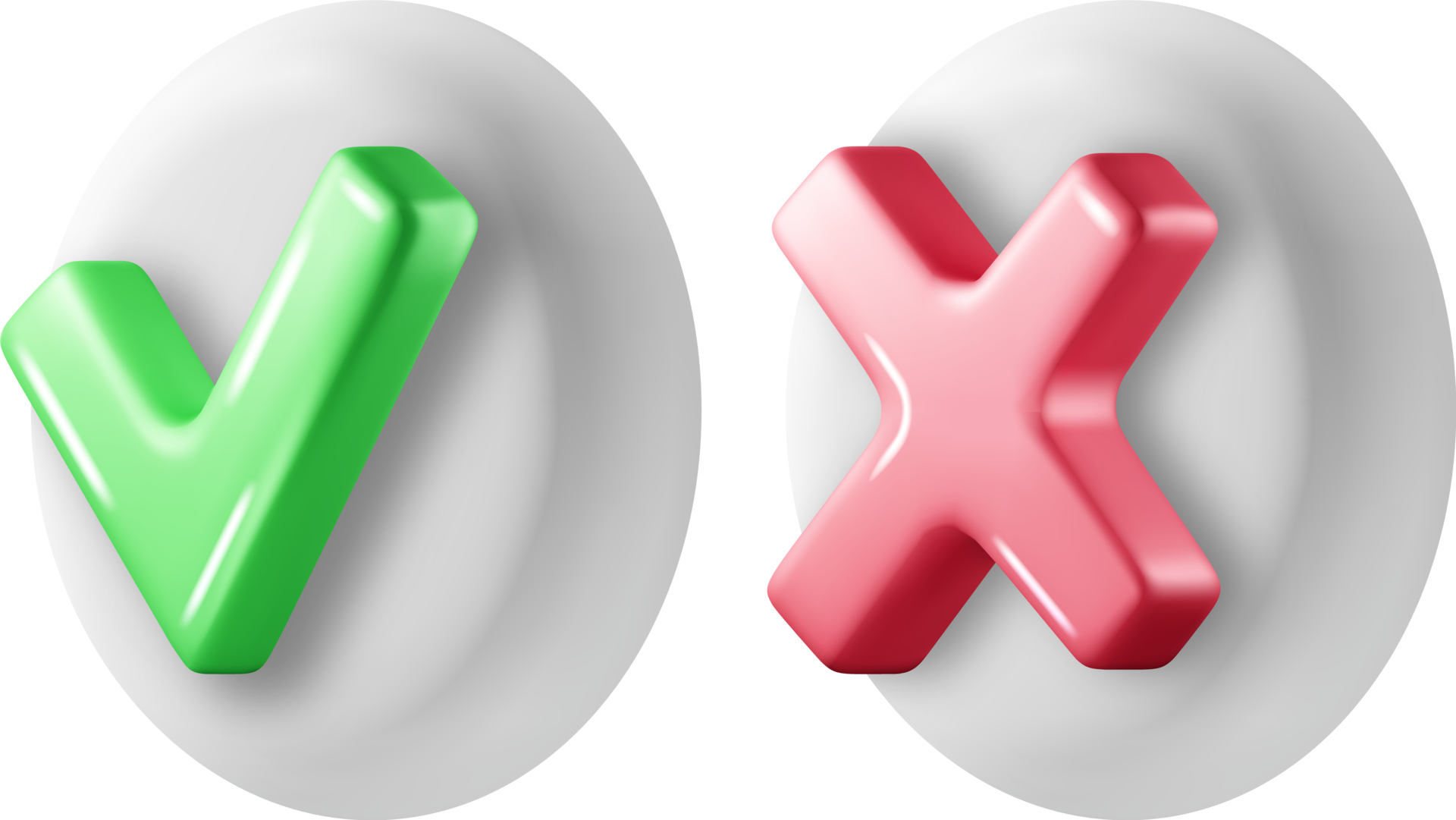 3d Right And Wrong Button 35711019 Png