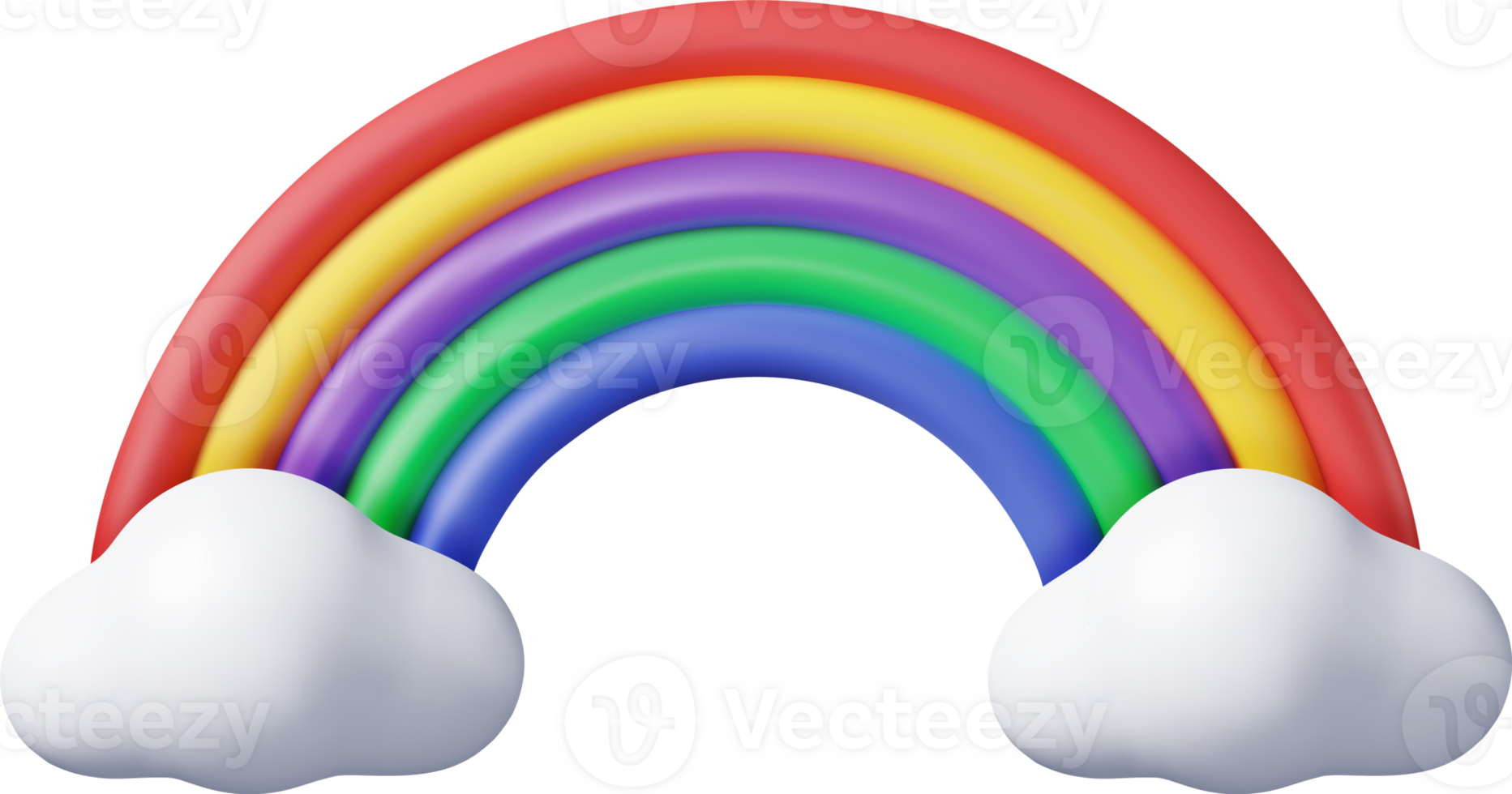 3d Cartoon Rainbow In Cloud 35711177 Png