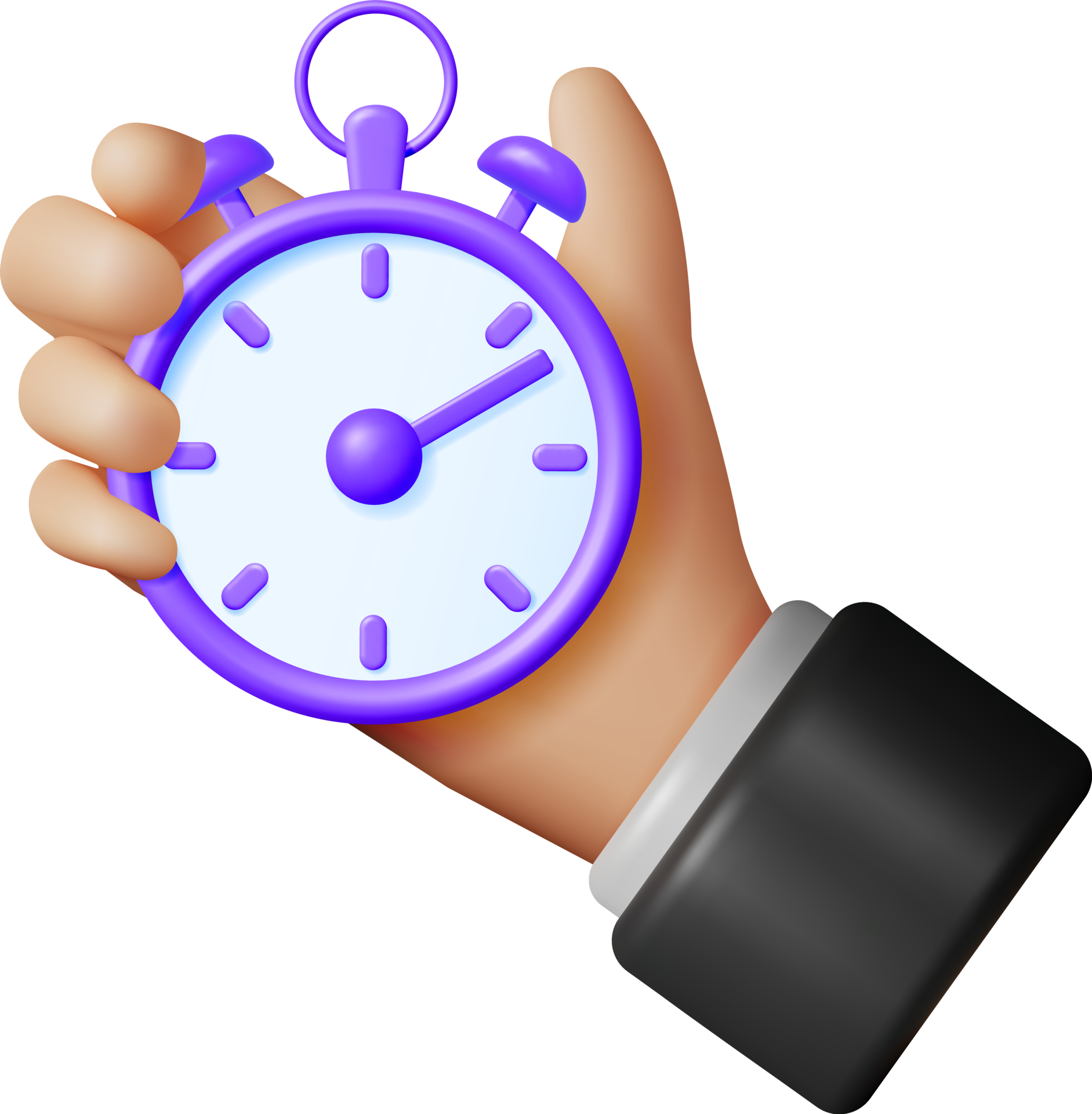 3d Analog Chronometer Timer Counter In Hand 35711343 Png