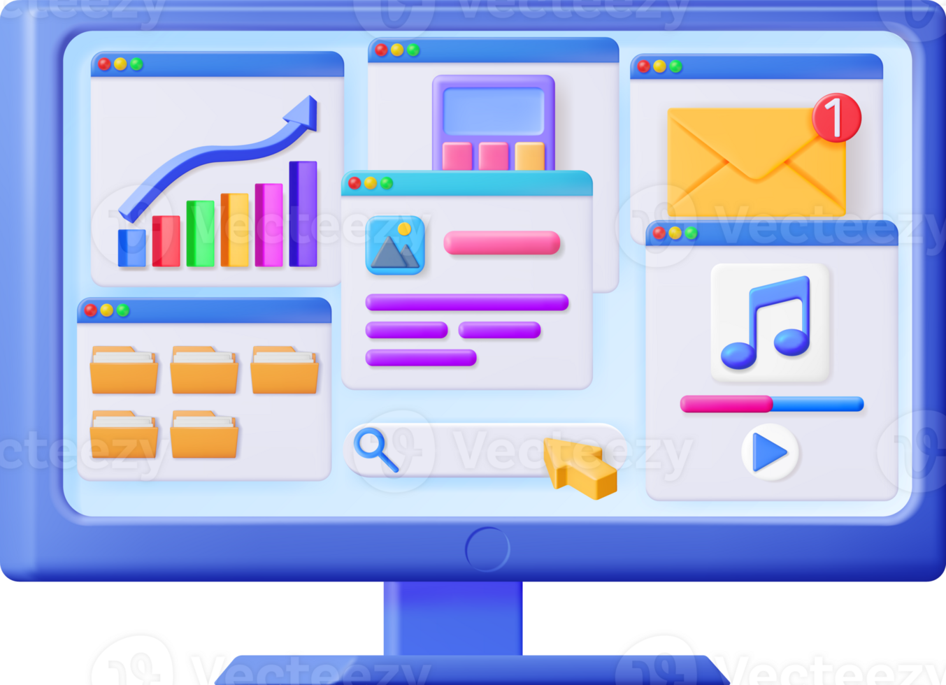 3D Monitor Application Windows Interface 35711703 PNG 3D Monitor Application Windows Interface 35711703 PNG