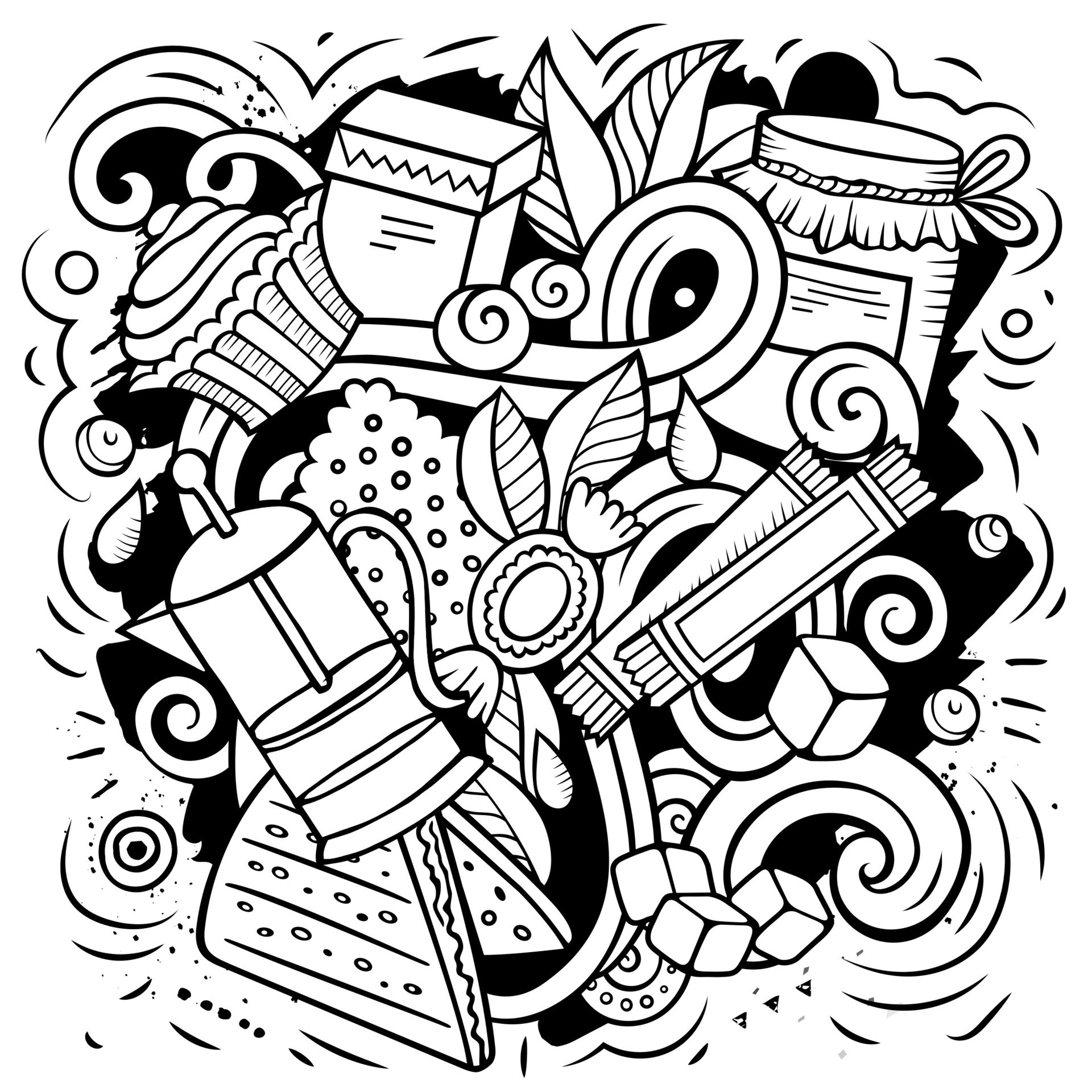 Cartoon vector doodles Tea time illustration 35713875 Vector Art at ... Cartoon vector doodles Tea time illustration 35713875 Vector Art at ...