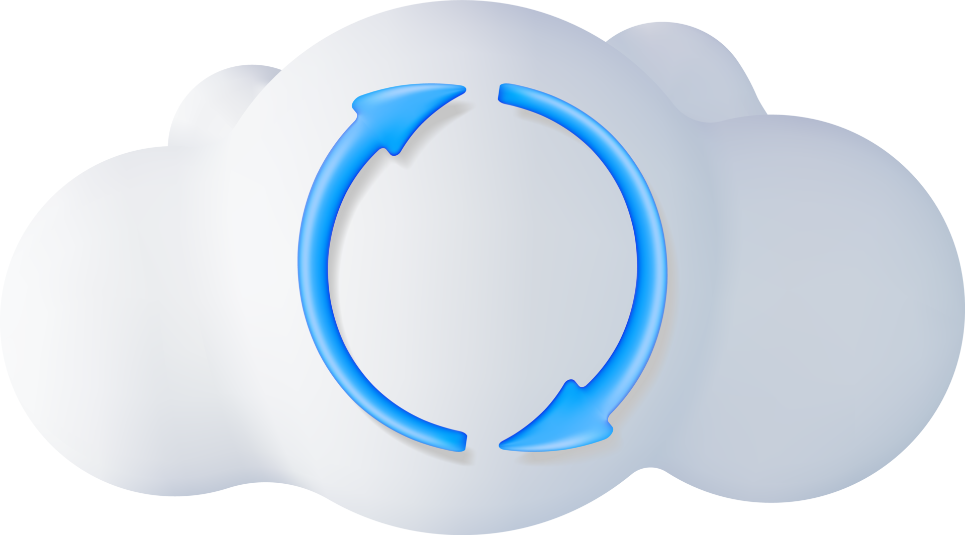 3d Cloud With File Sync Icon 35714566 Png