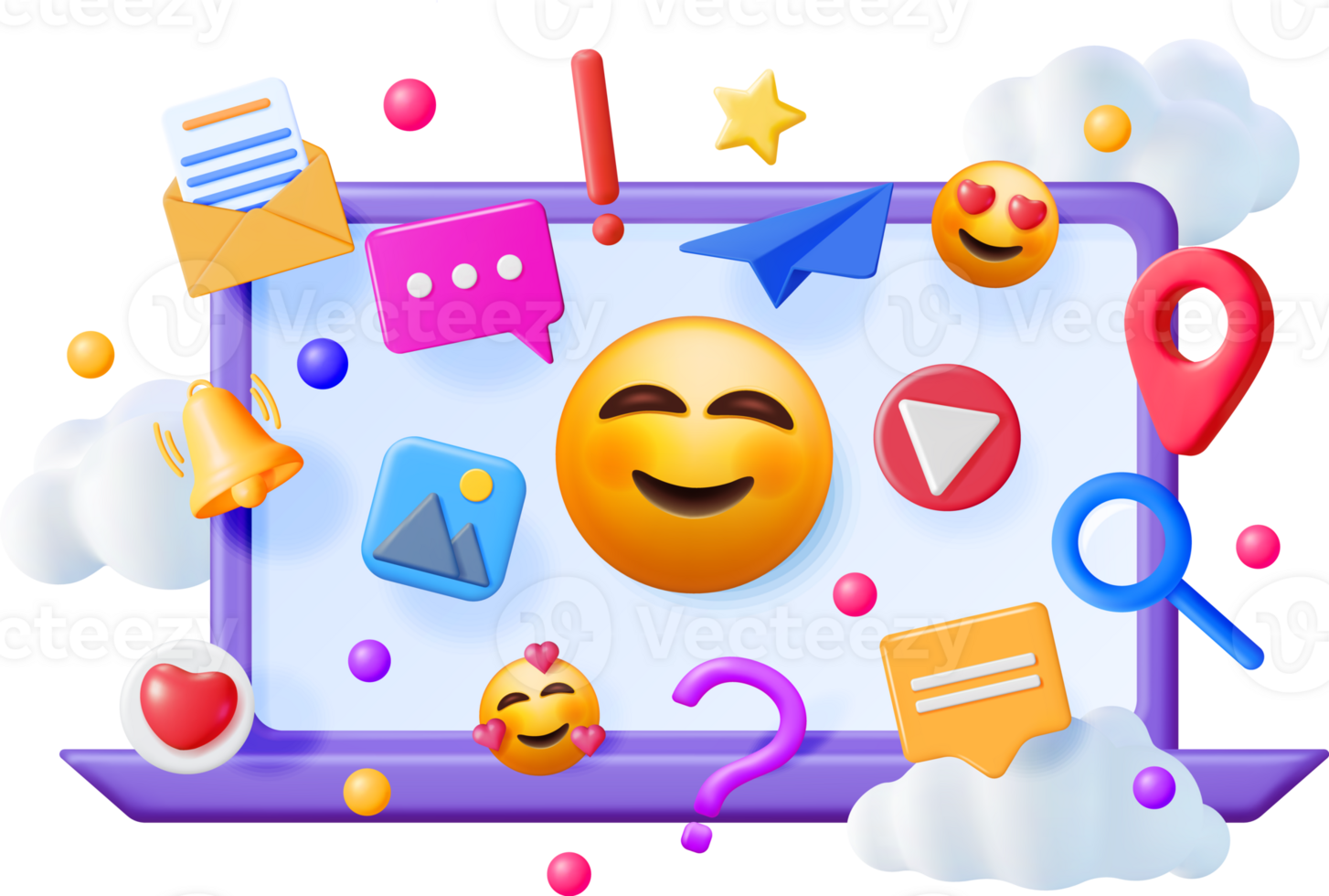 3d Social Media Concept 35714906 Png