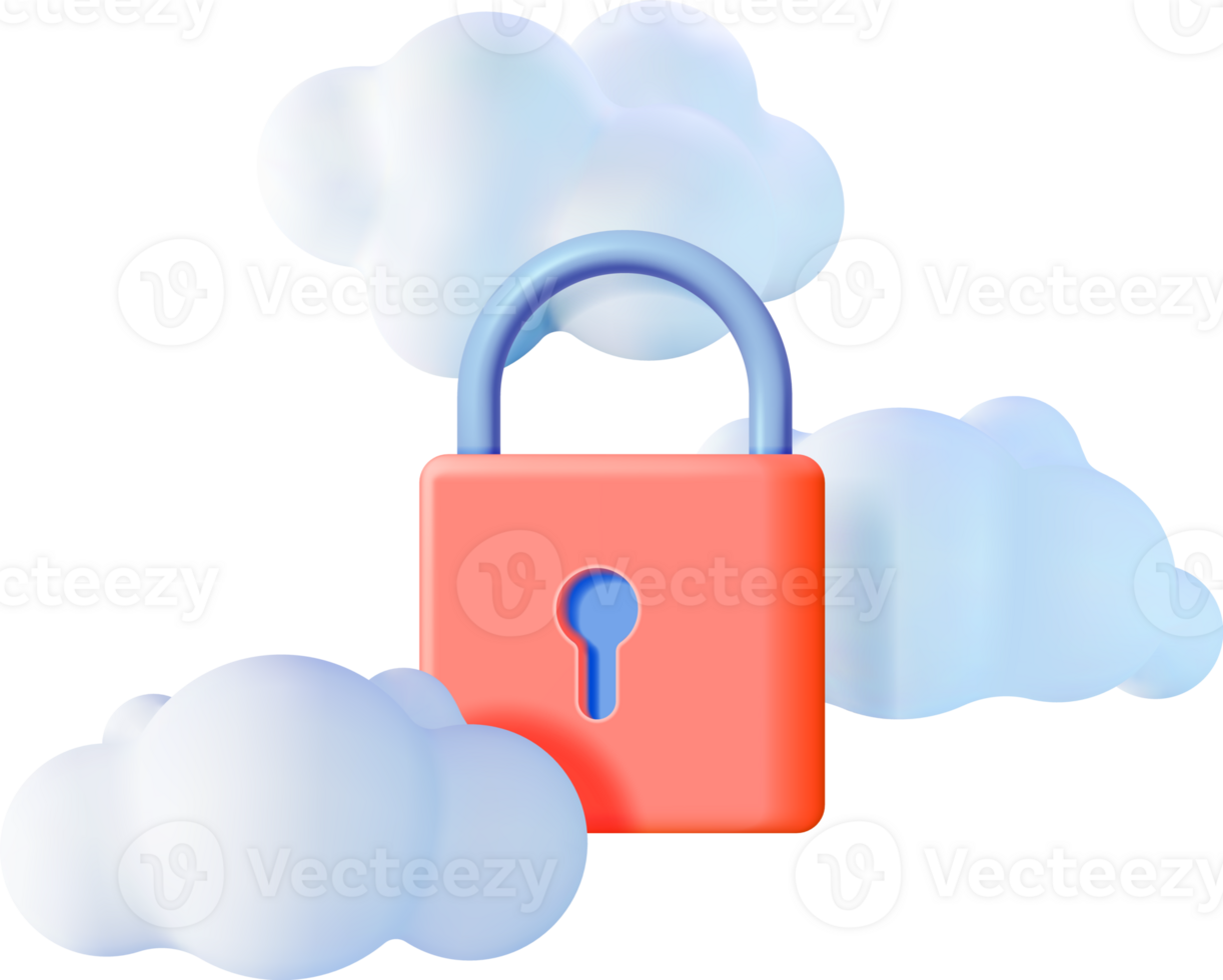 3d White Cloud with Locked Padlock 35714952 PNG 3d White Cloud with Locked Padlock 35714952 PNG