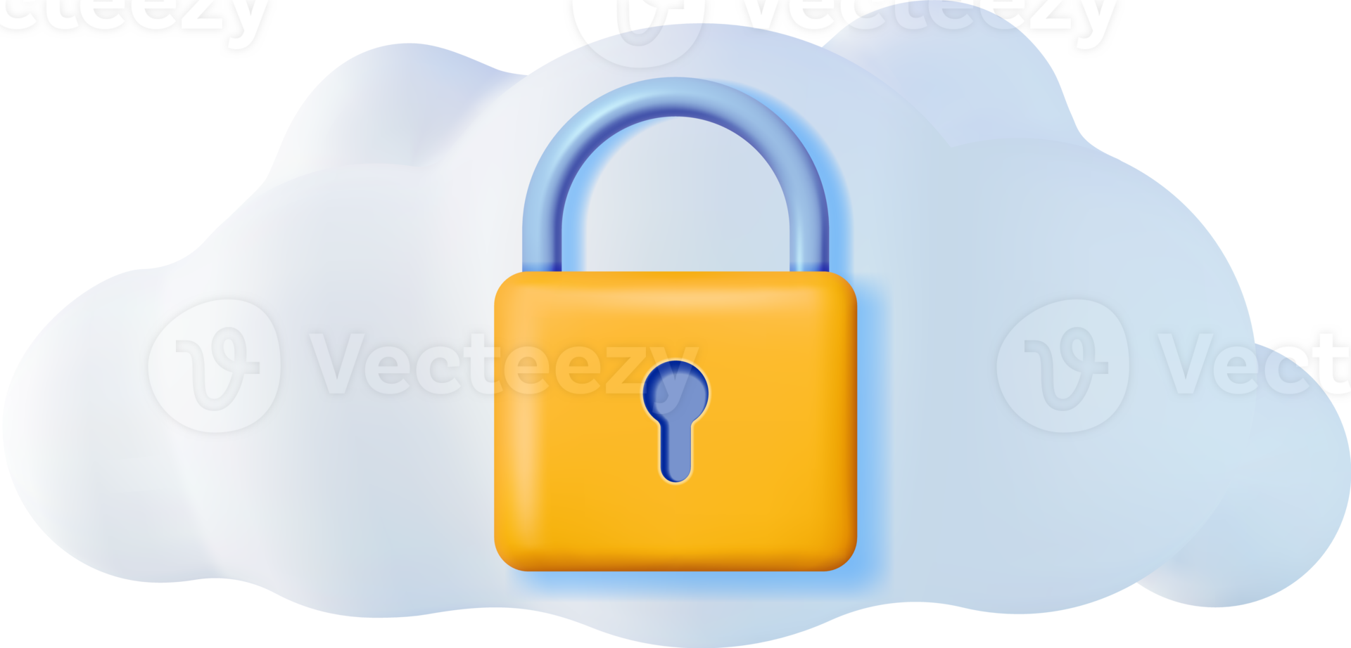 3d White Cloud with Locked Padlock. 35714966 PNG 3d White Cloud with Locked Padlock. 35714966 PNG