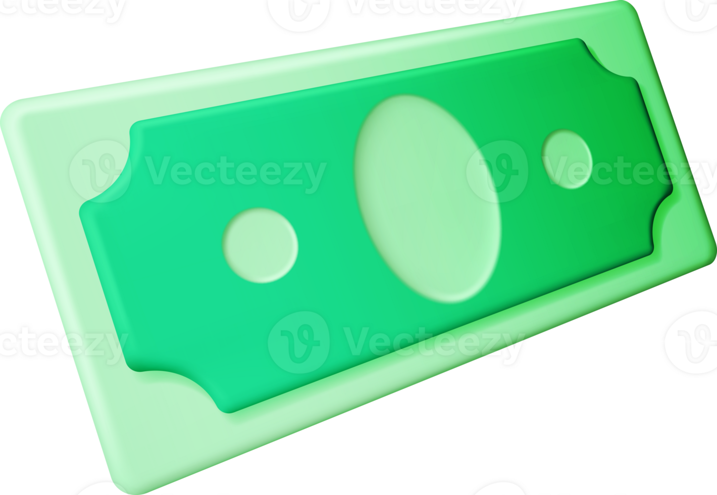 3d Green Dollar Banknote 35714972 Png