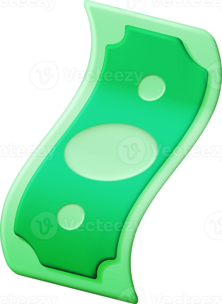 3d Green Dollar Banknote 35714982 Png