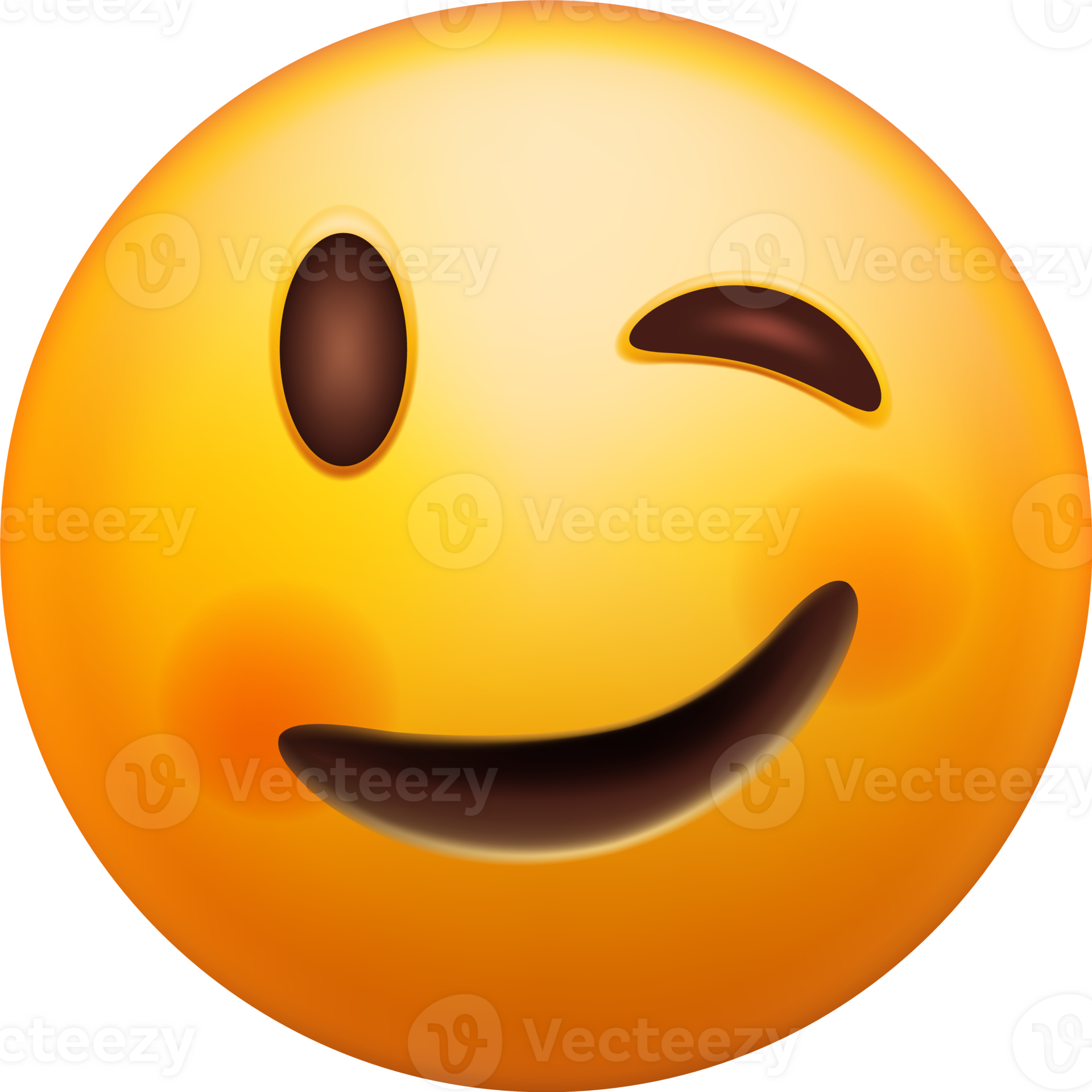 3D Yellow Happy Emoticon with Winking Face 35715061 PNG 3D Yellow Happy Emoticon with Winking Face 35715061 PNG