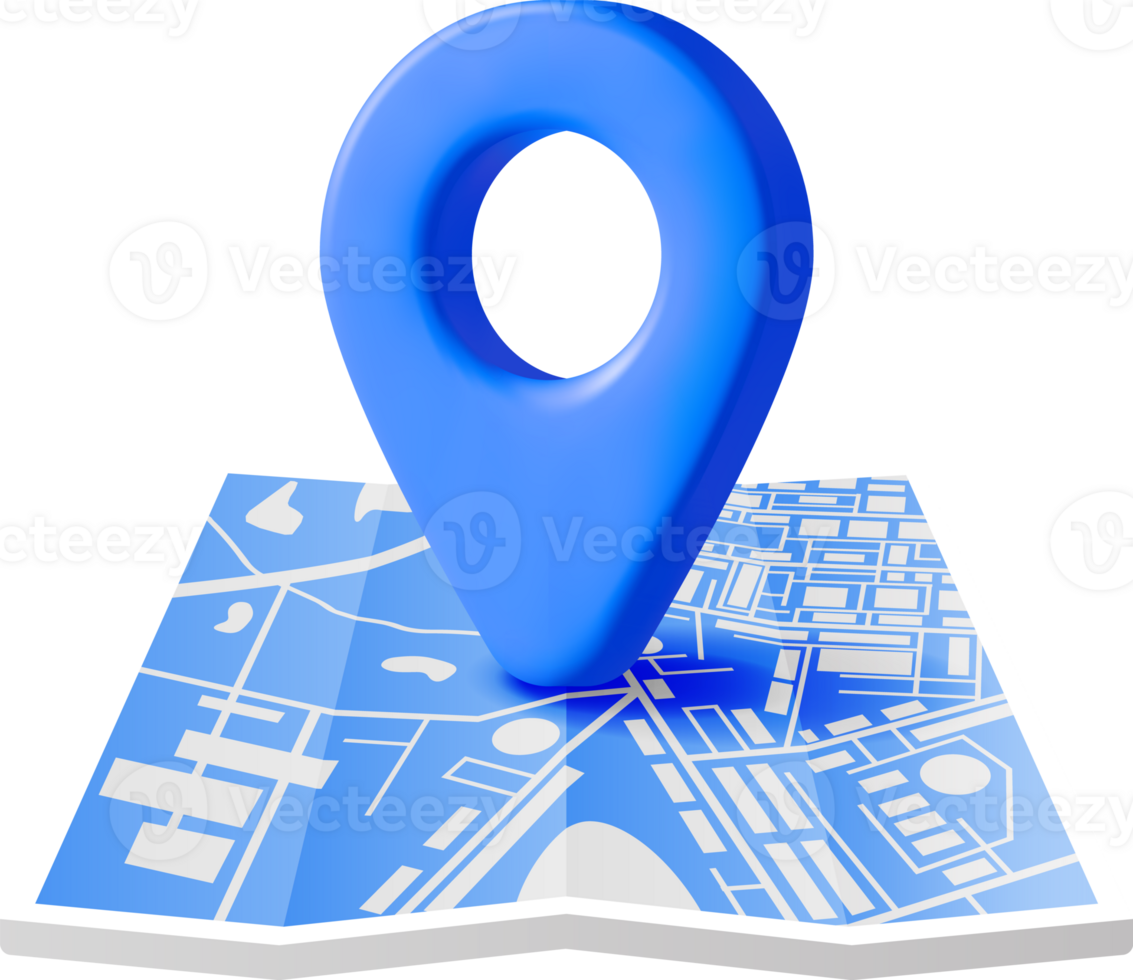3D Location Folded Paper Map and Pin 35715089 PNG 3D Location Folded Paper Map and Pin 35715089 PNG