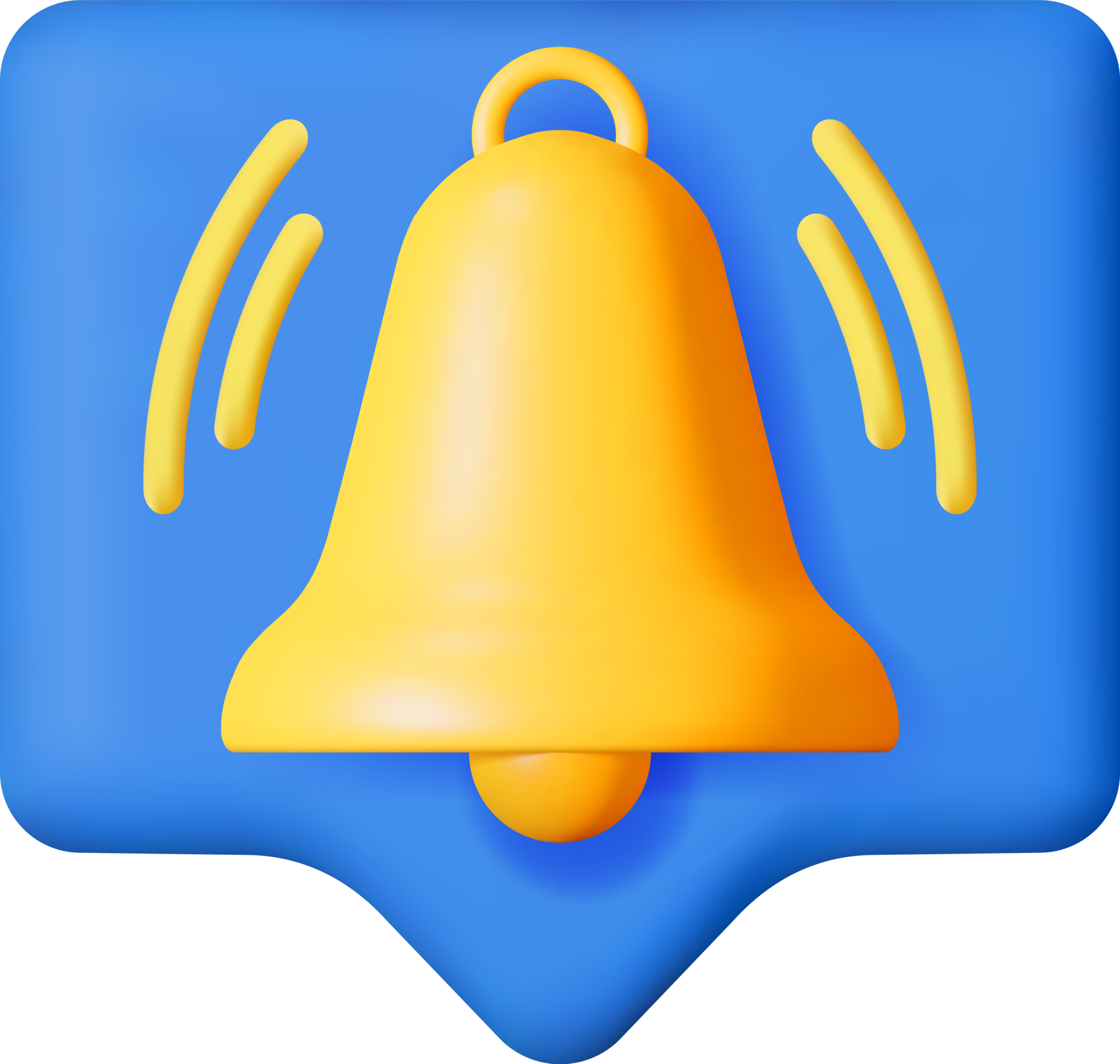 3d Notification Bubble With Bell 35715159 Png