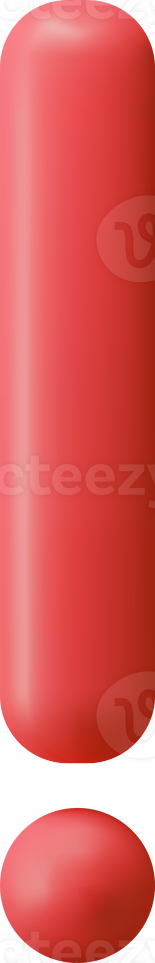 3d Red Exclamation Mark 35715177 Png