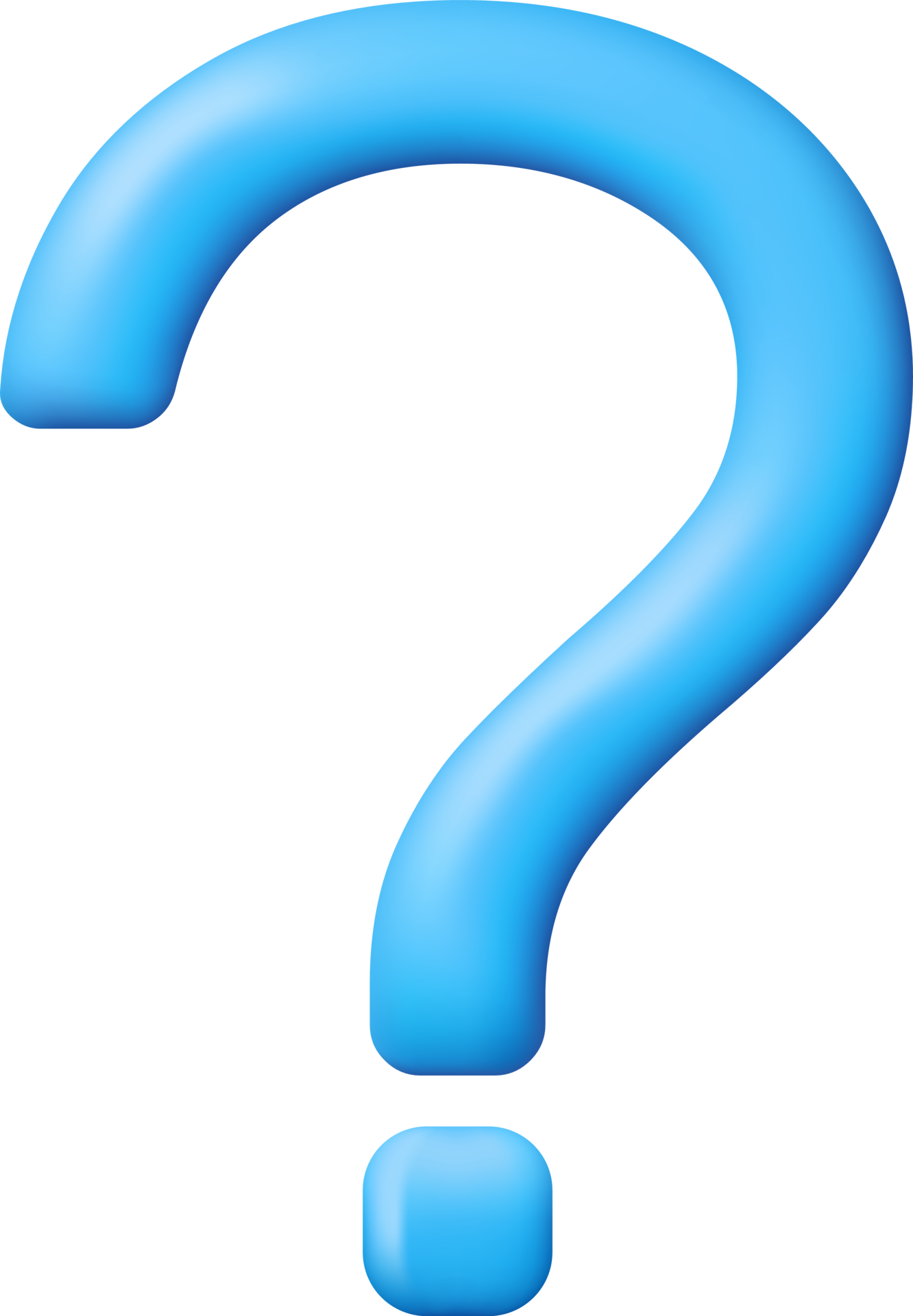 3d Blue Question Mark 35715260 Png