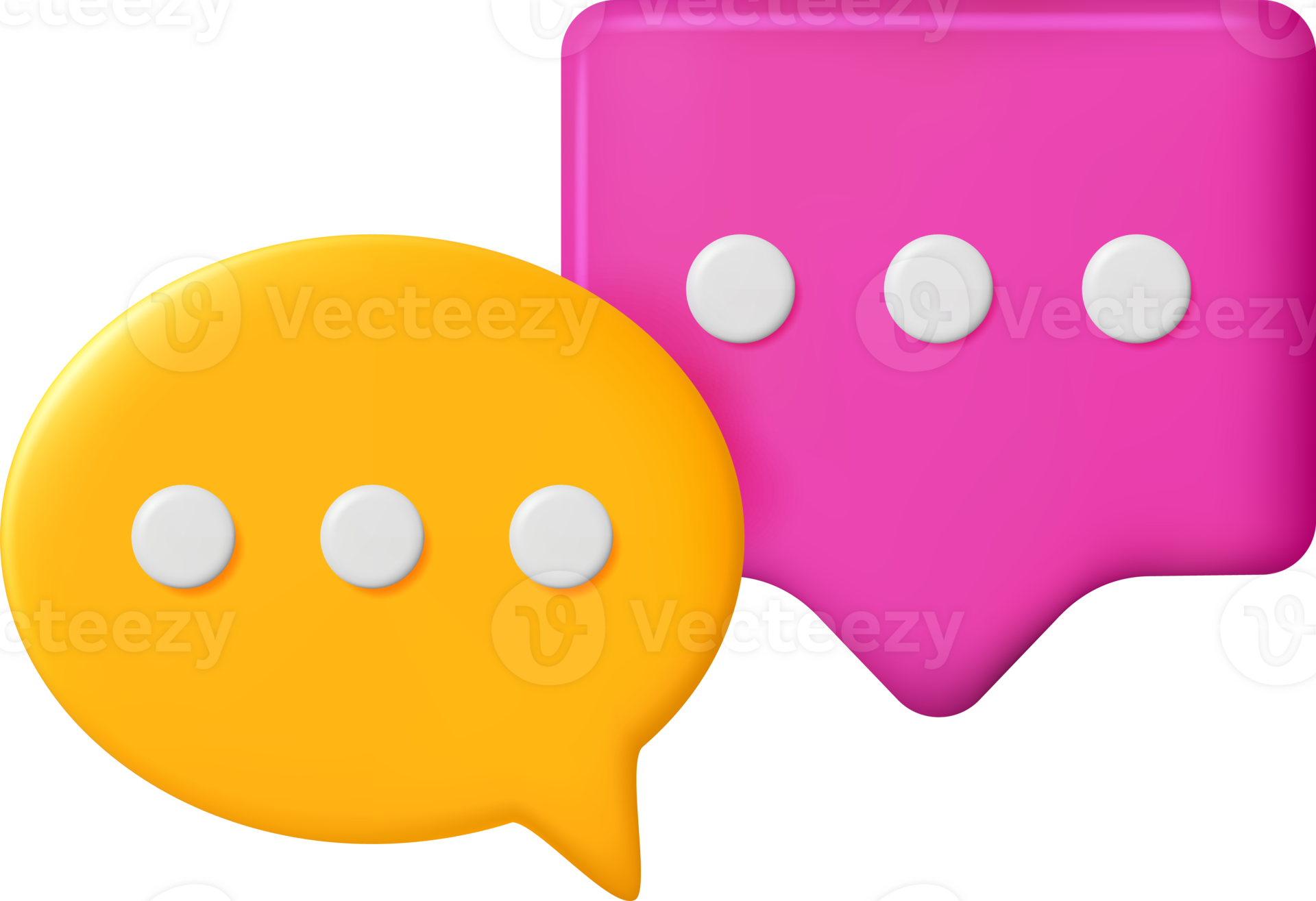 3D Blank Speech Bubble 35715318 PNG