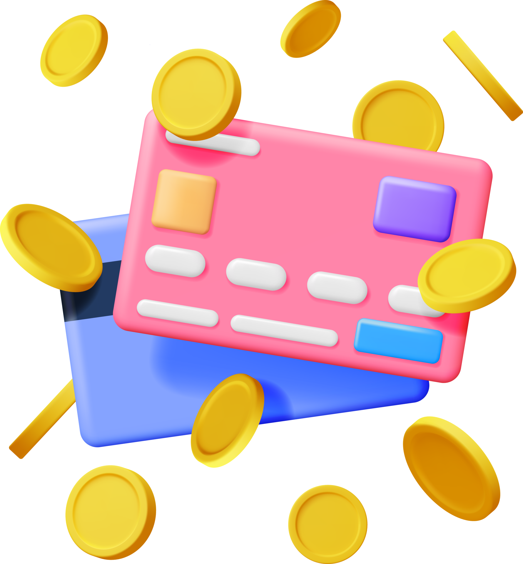 3D Bank Card In Money In Air 35715396 PNG 3d-bank-card-in-money-in-air-35715396-png