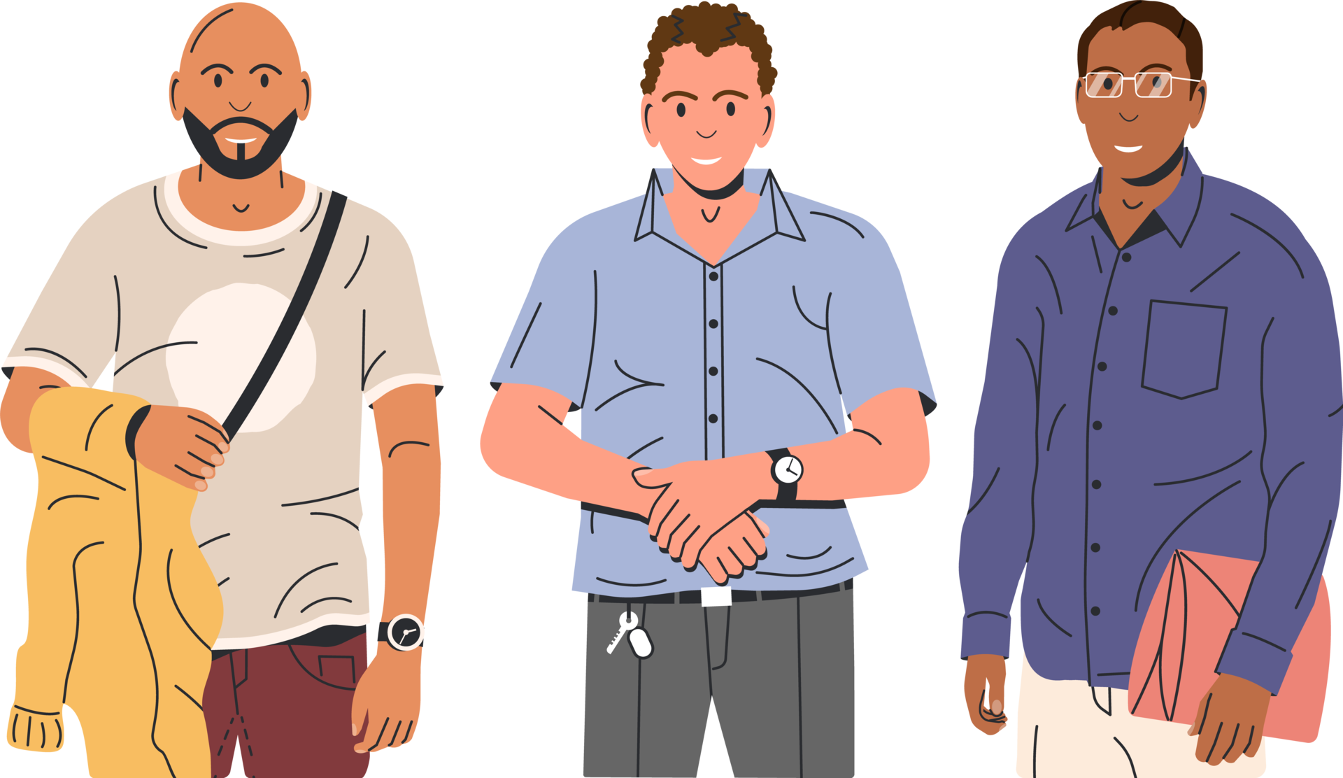 Three man standing together 35715623 PNG Three man standing together 35715623 PNG