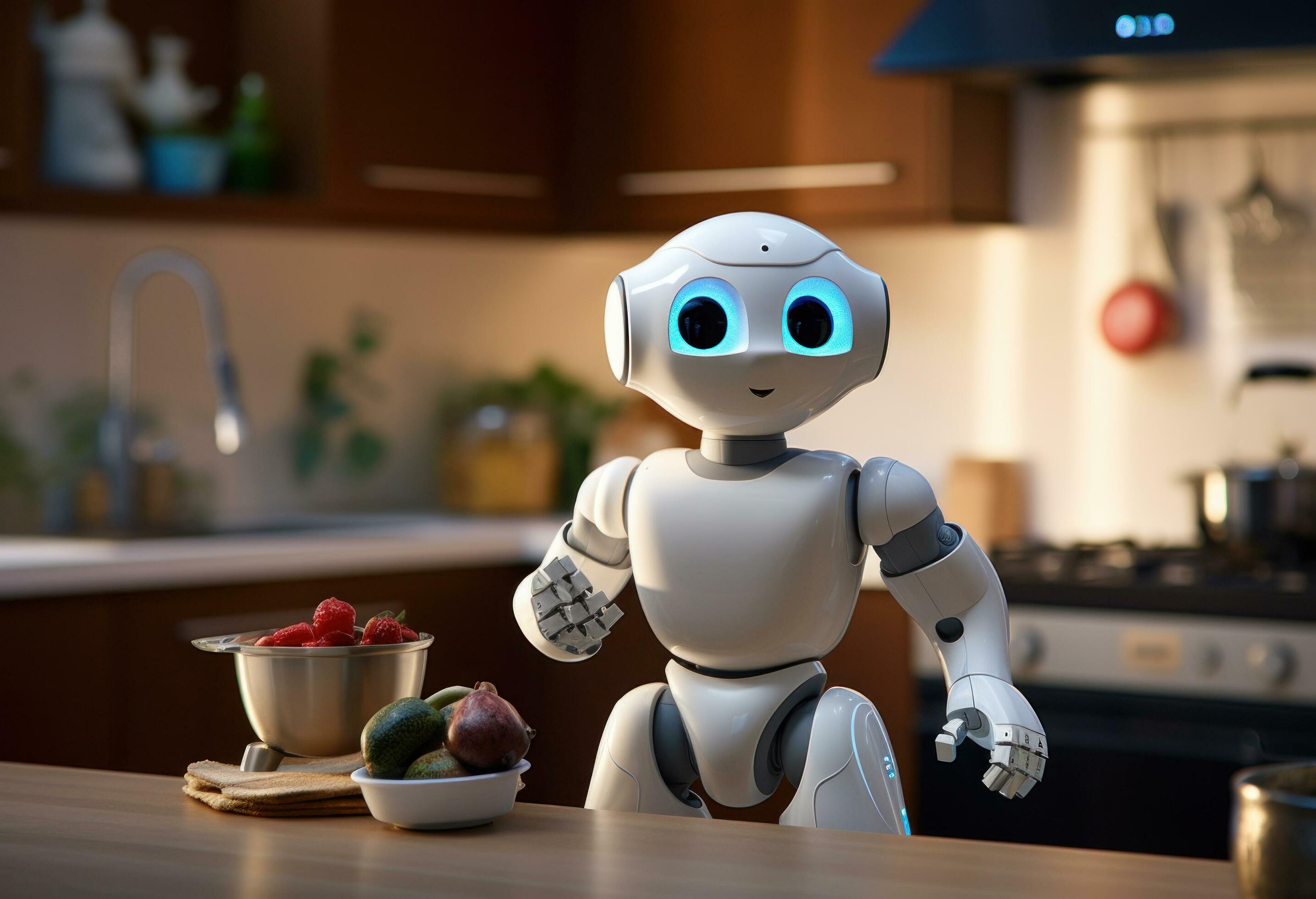 AI generated robert robot standing in the kitchen 35718023 Stock Photo at Vecteezy