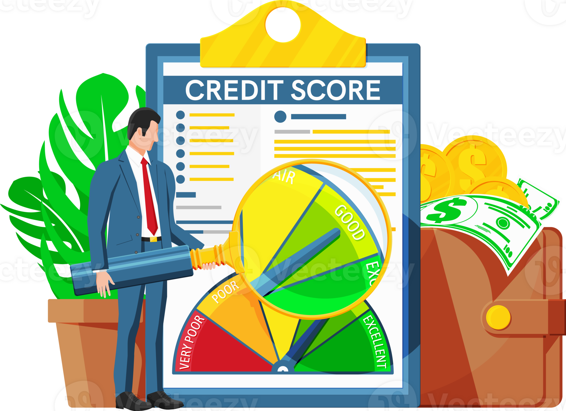 Credit Score Indicator and Bank Rating Gauge Report 35718221 PNG
