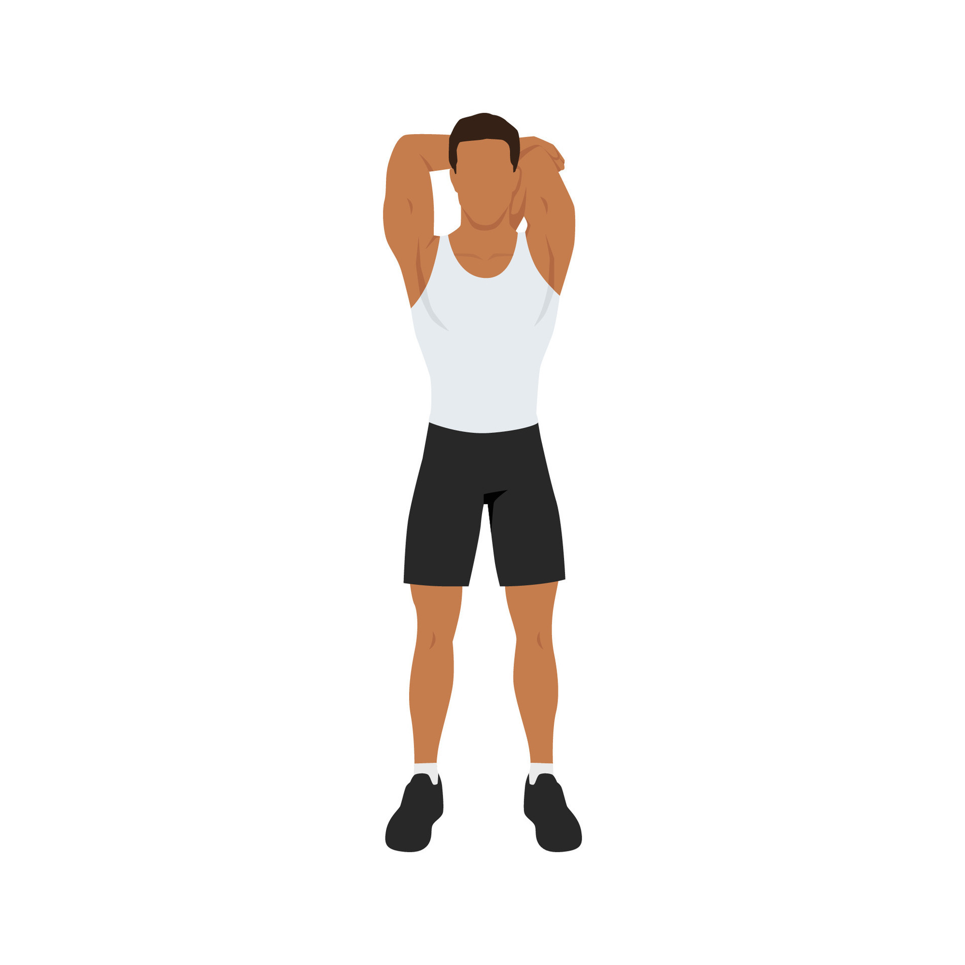 Man doing Overhead triceps stretch exercise. 35718580 Vector Art at ... Man doing Overhead triceps stretch exercise. 35718580 Vector Art at ...