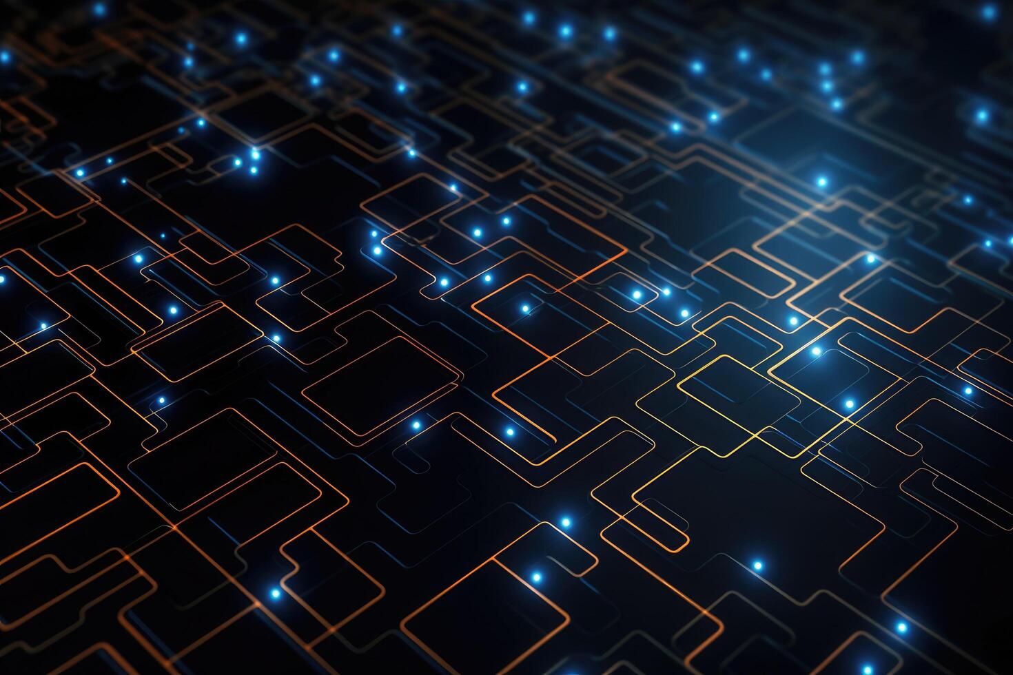 Ai Generated Abstract Circuit Board Background 3d Render Computer Digital Image Abstract