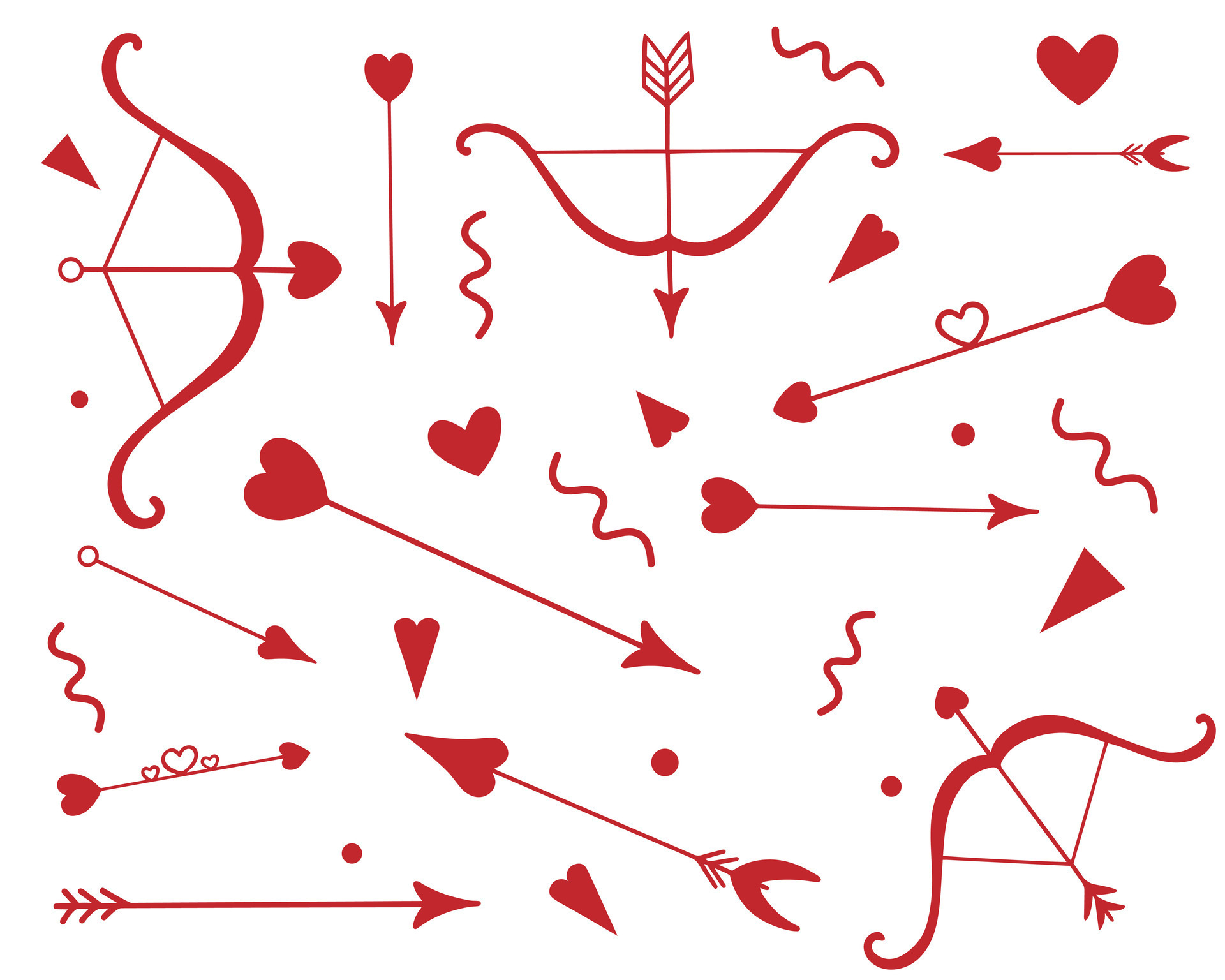 Conjunto De Cupido Flechas Y Arco Amor Flechas 35722336 Vector En Vecteezy