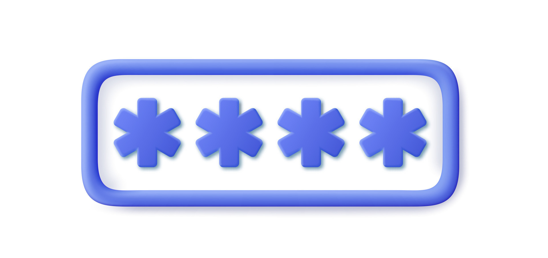 3d Locked Password Field Isolated On White Background Icon For Web And App 3d Render Vector