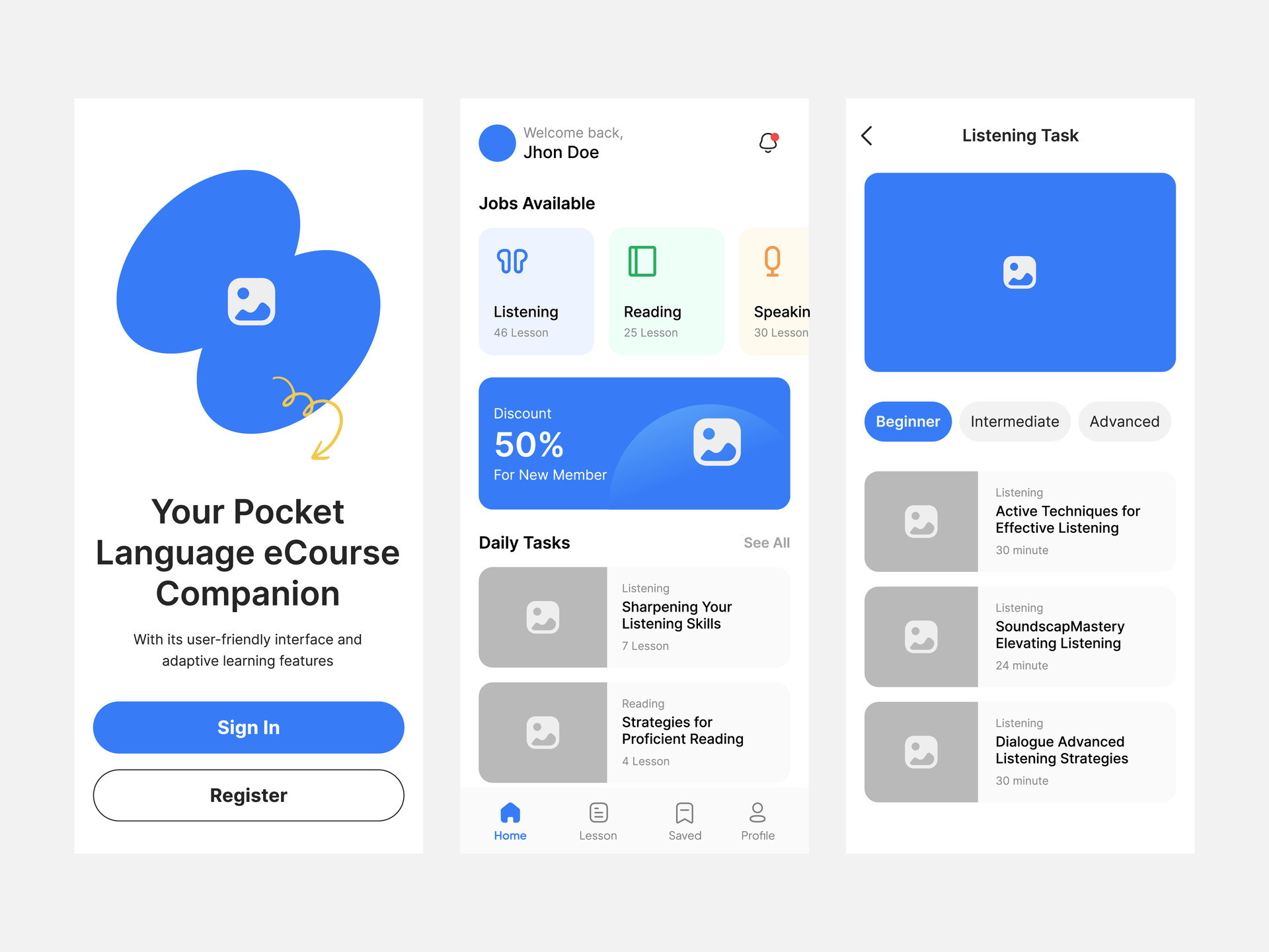 Clean UI UX design template vector. Suitable for mobile application ... Clean UI UX design template vector. Suitable for mobile application ...