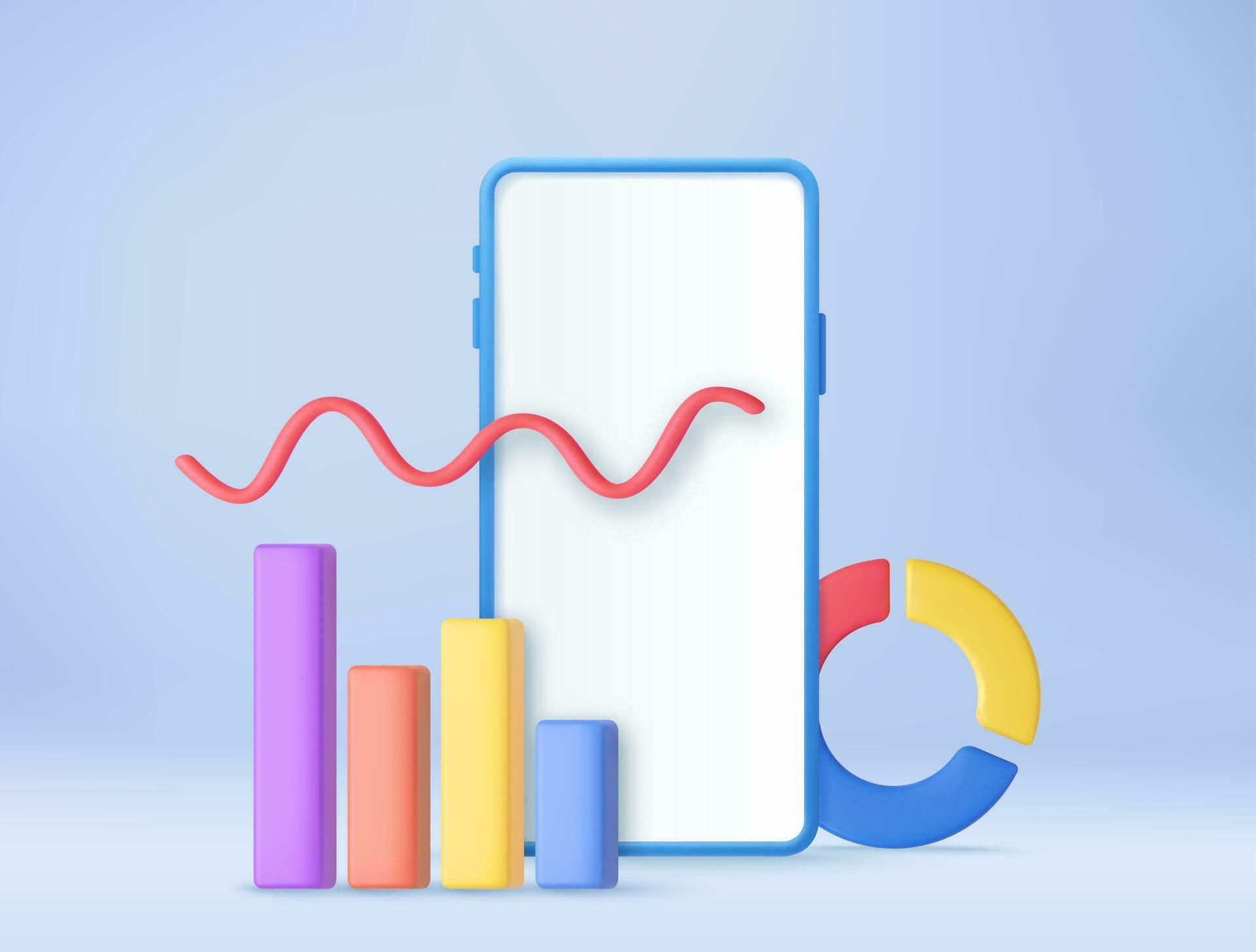 3D SEO Optimization, stock trading, data analysis, web analytics, and SEO marketing concept. 3d ...