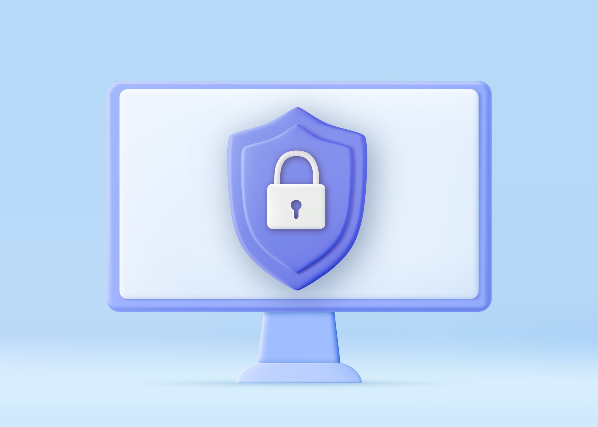 3d Cyber Security Technology Concept Personal Data Protection Data Security Protection Header