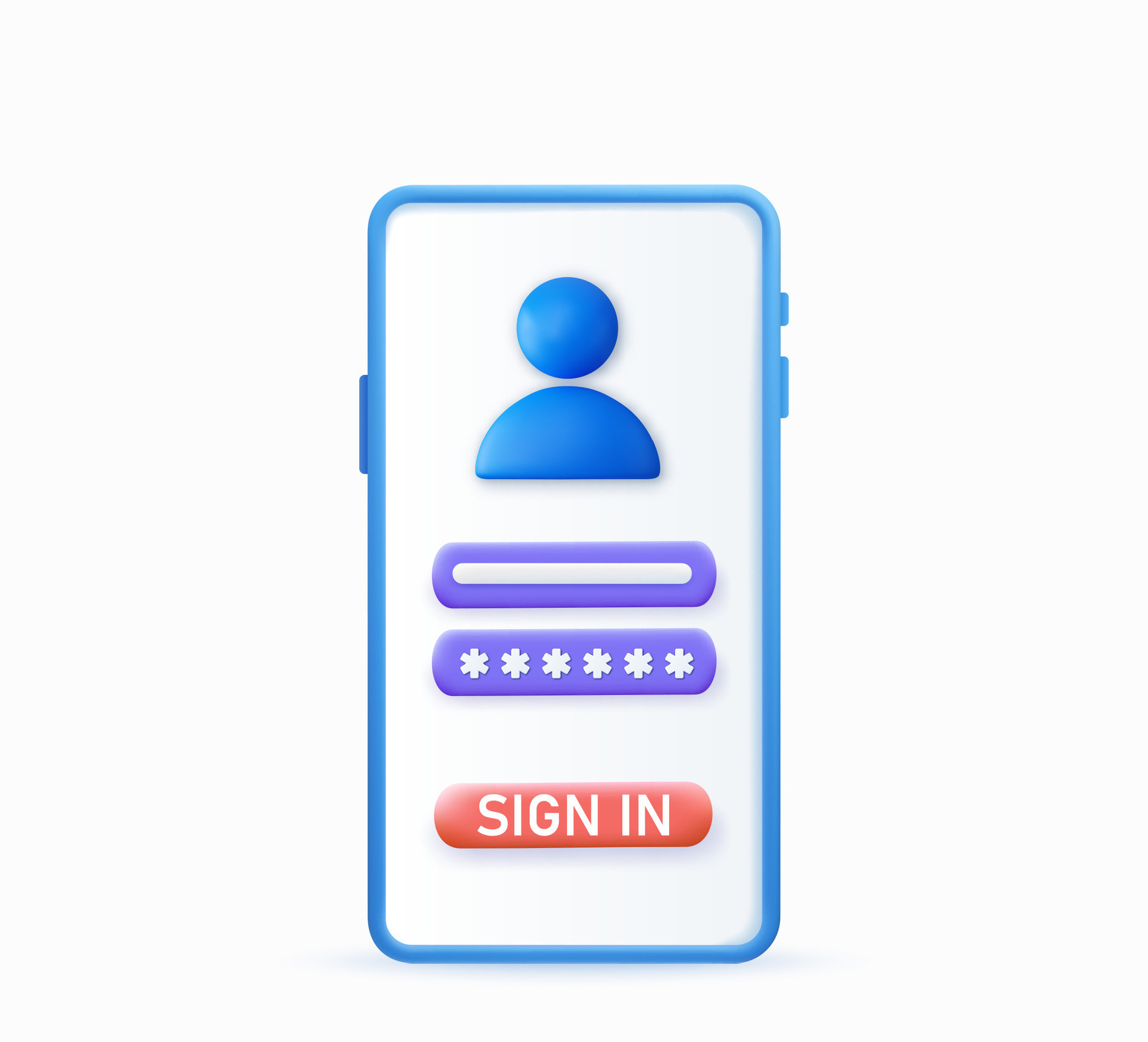 Account Login And Password Form On Smartphone App User Authorization Login Authentication Page