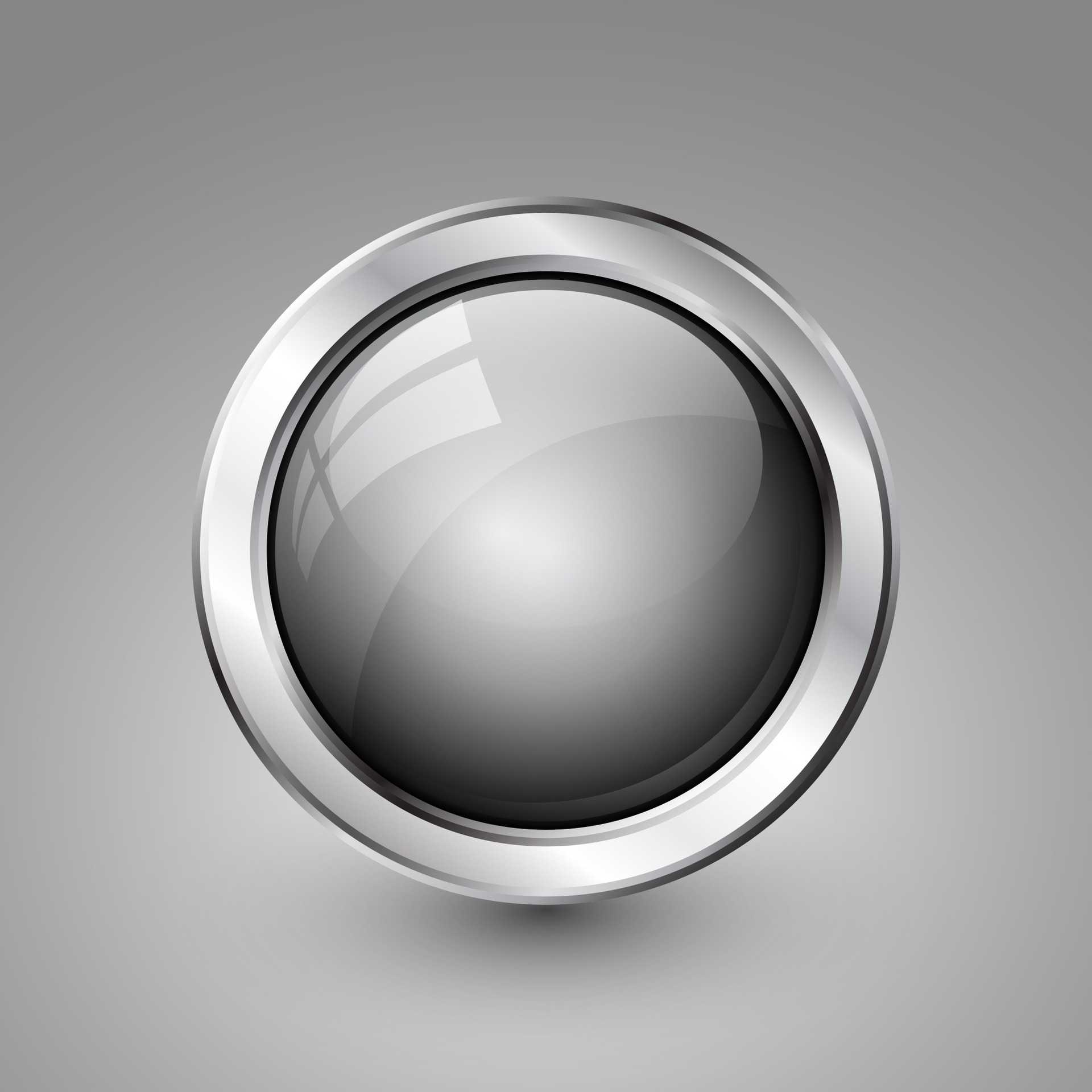 Grey shiny button with metallic elements, vector design for website 35729497 Vector Art at Vecteezy