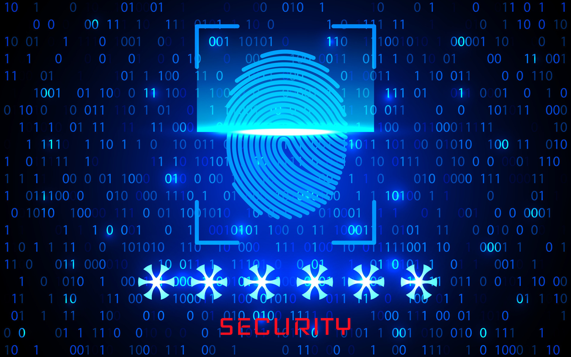 Finger Print Scanning Identification System Biometric Authorization And Business Security