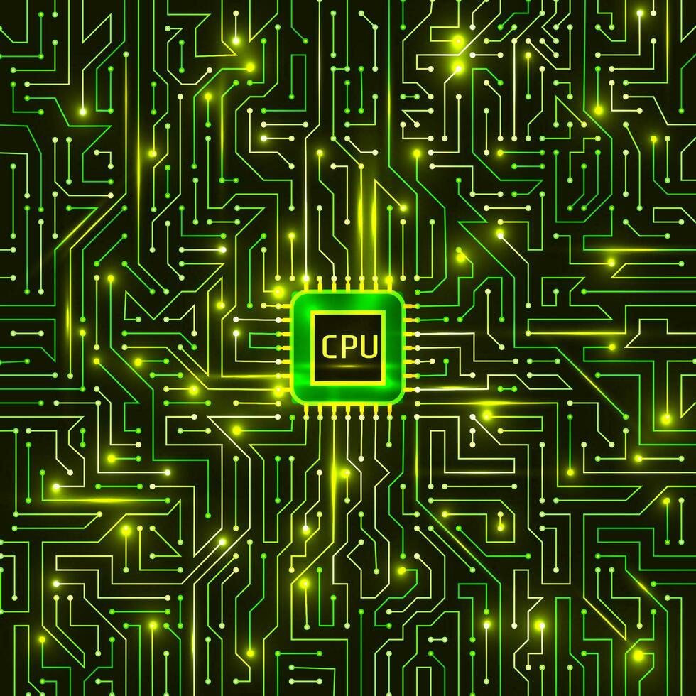 Computer Processor And Motherboard System Chip Cpu Chip Electronic Circuit Board With Processor