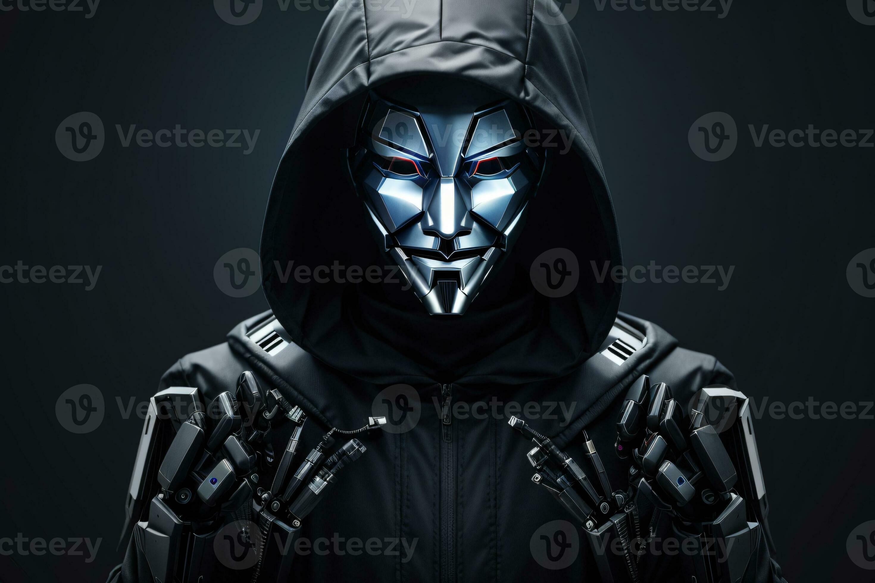AI generated An anonymous hacker with the hoodie, Concept of Hacking ...