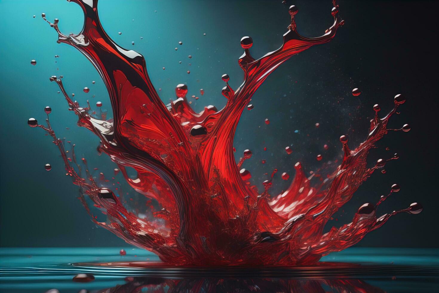 AI generated a colorful water splash on a gradient background. ai generative 35731175 Stock ...