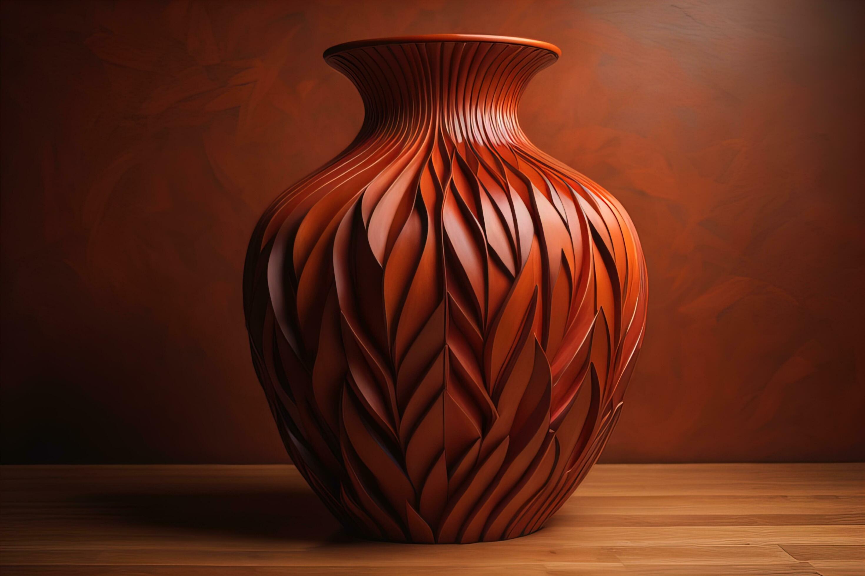 AI generated Ceramic vase on a solid color background. ai generative ...