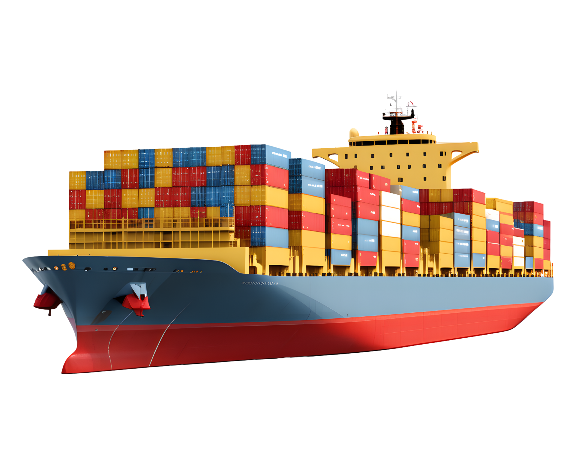 AI generated Container Ship Isolated on Transparent Background 35733643 PNG