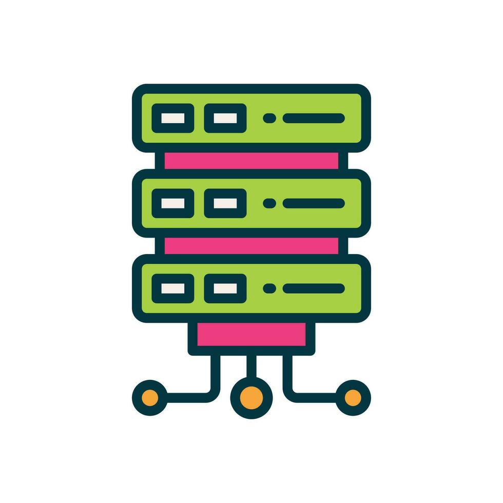 database icon. vector filled color icon for your website, mobile ...