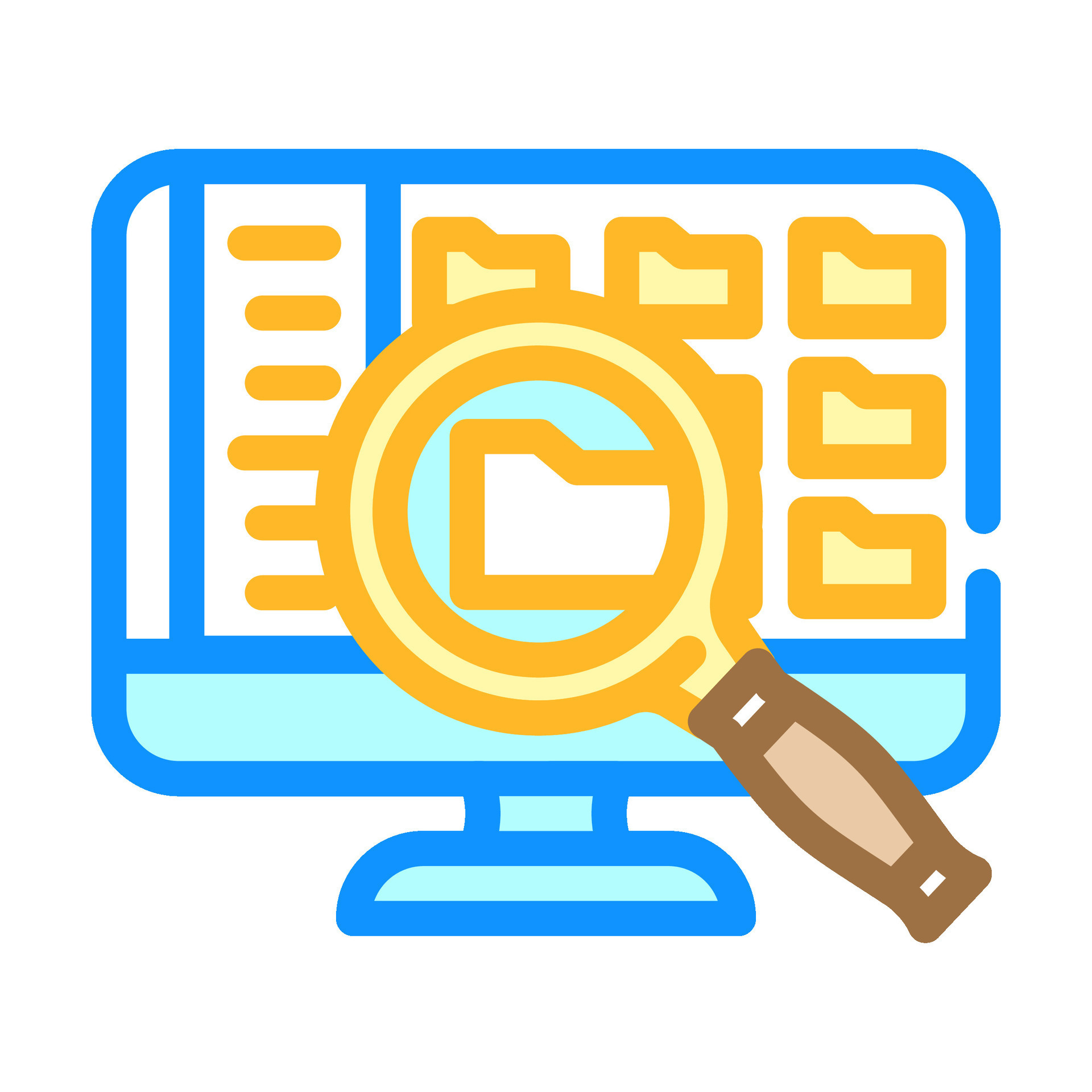 computer searchmagnifying glass color icon vector illustration 35745105 ...