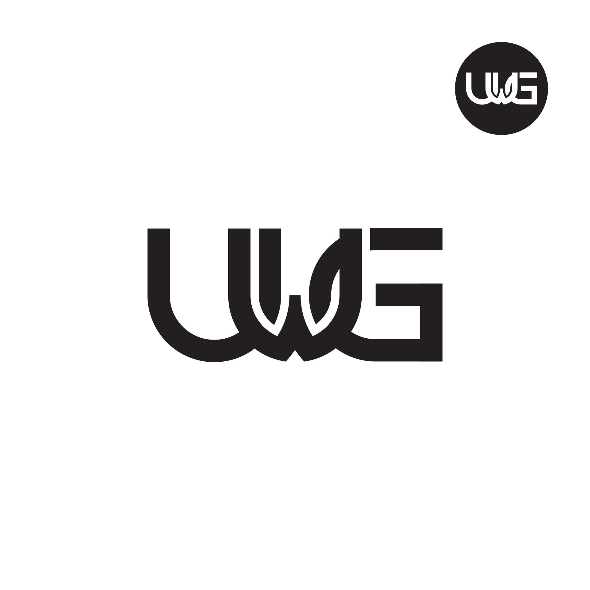 Letter UWG Monogram Logo Design 35745354 Vector Art at Vecteezy