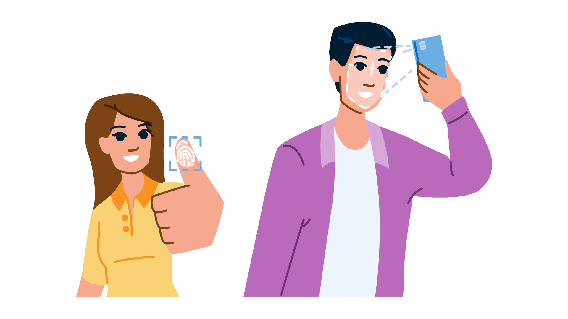 Scan Biometric Authentication Vector 35745531 Vector Art At Vecteezy